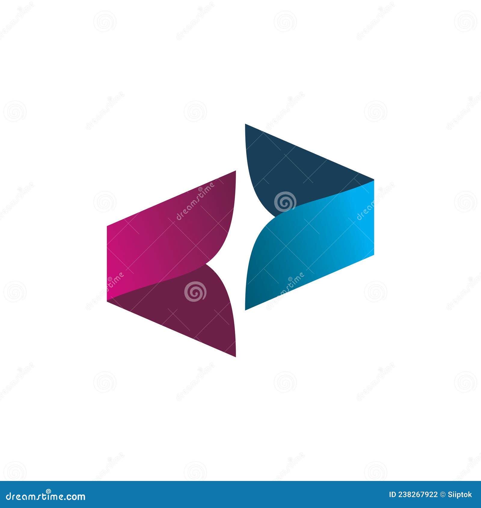 Full Color Arrow Logo Design Stock Vector - Illustration of elegant ...