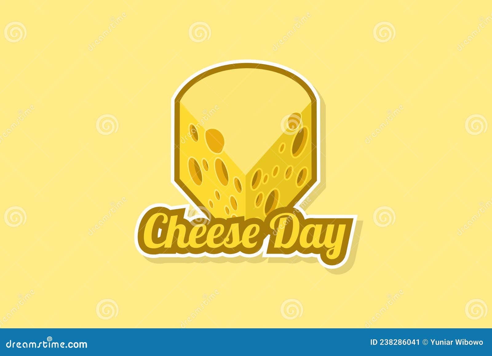 National Cheese Day Calligraphy Hand Lettering On Yellow Background ...