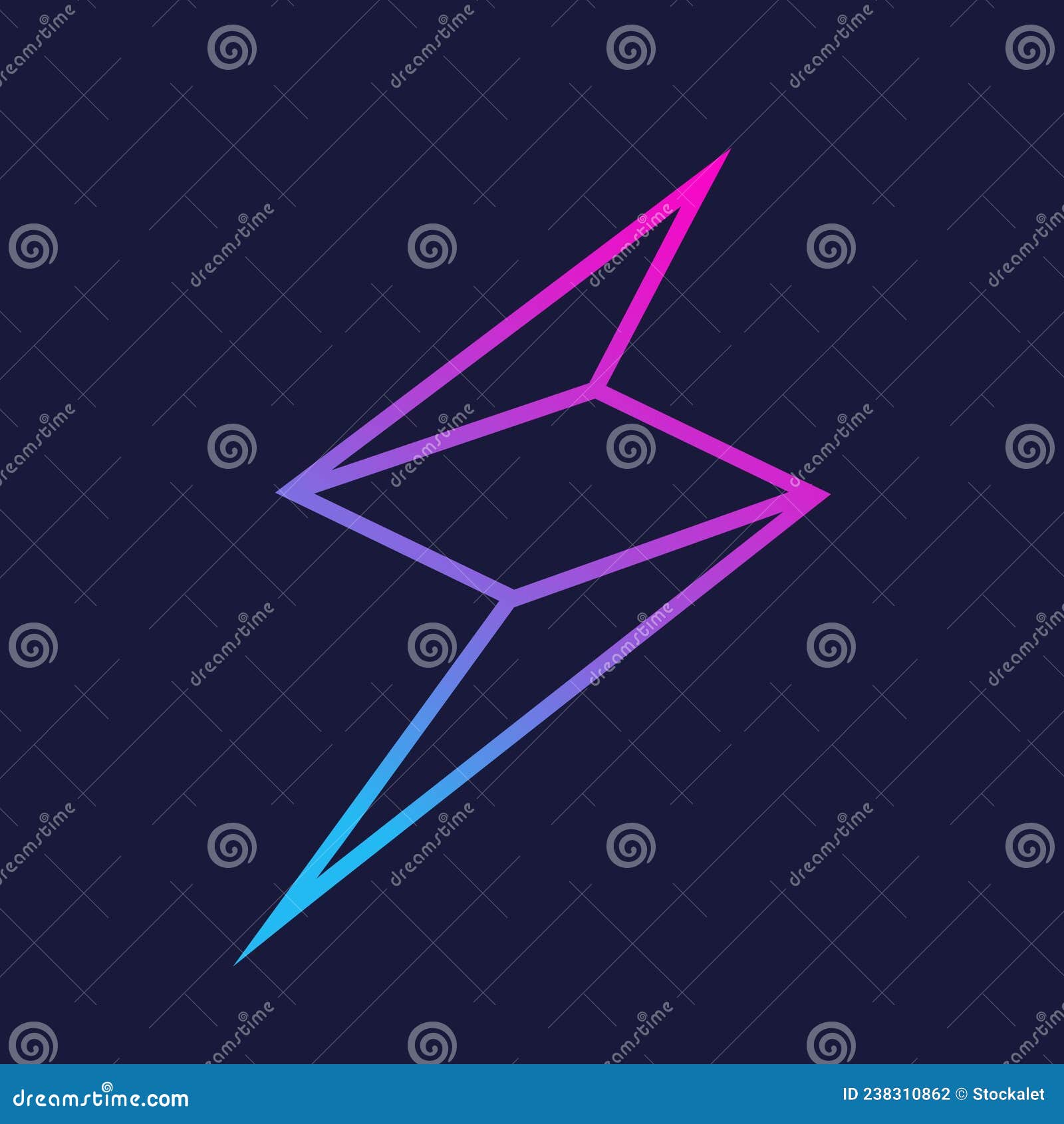 Letter S Logo. Neon Colors Alphabet Initial Outline. Stock Vector ...