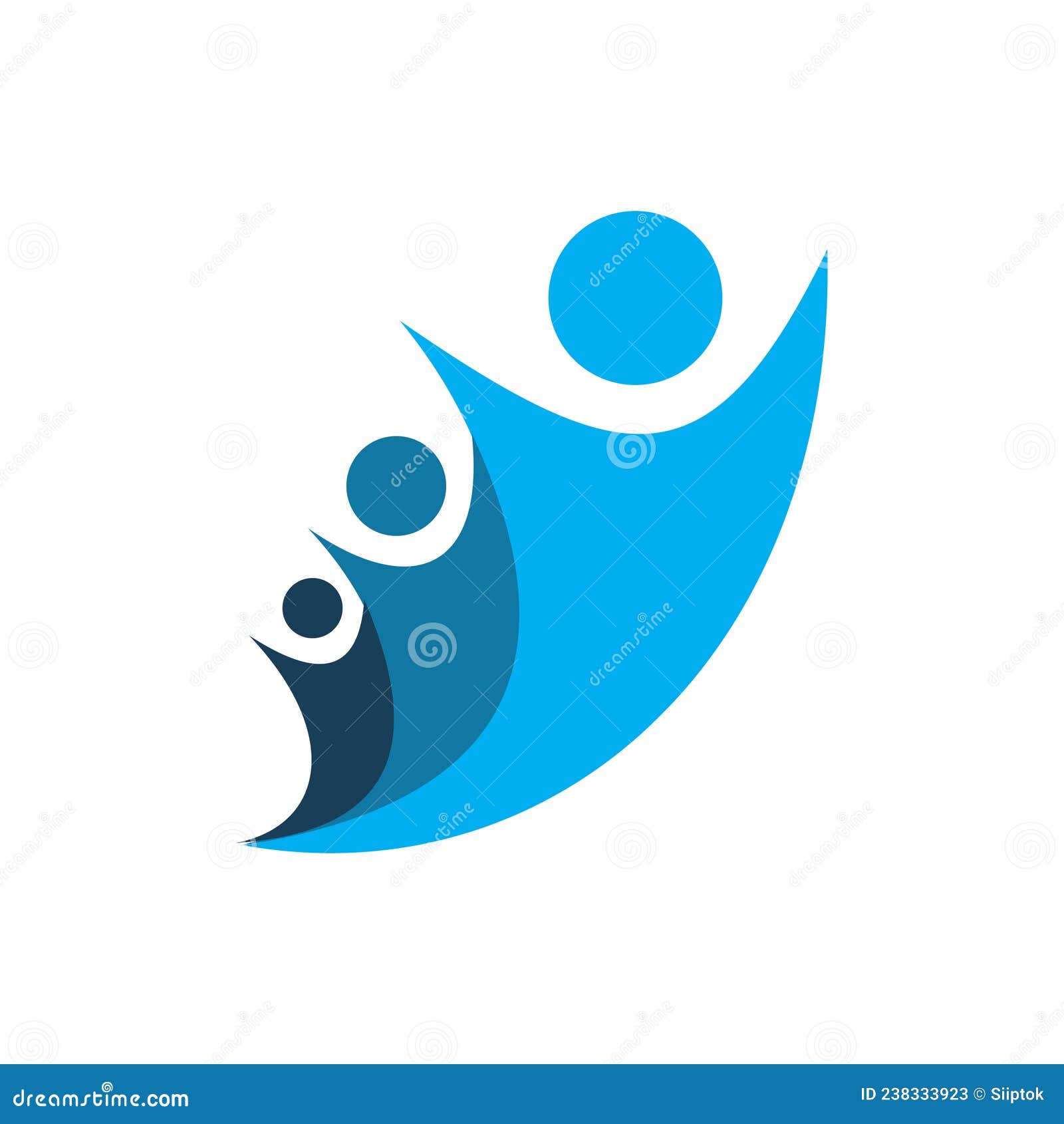 Blue Community People Logo Design Stock Vector - Illustration of ...