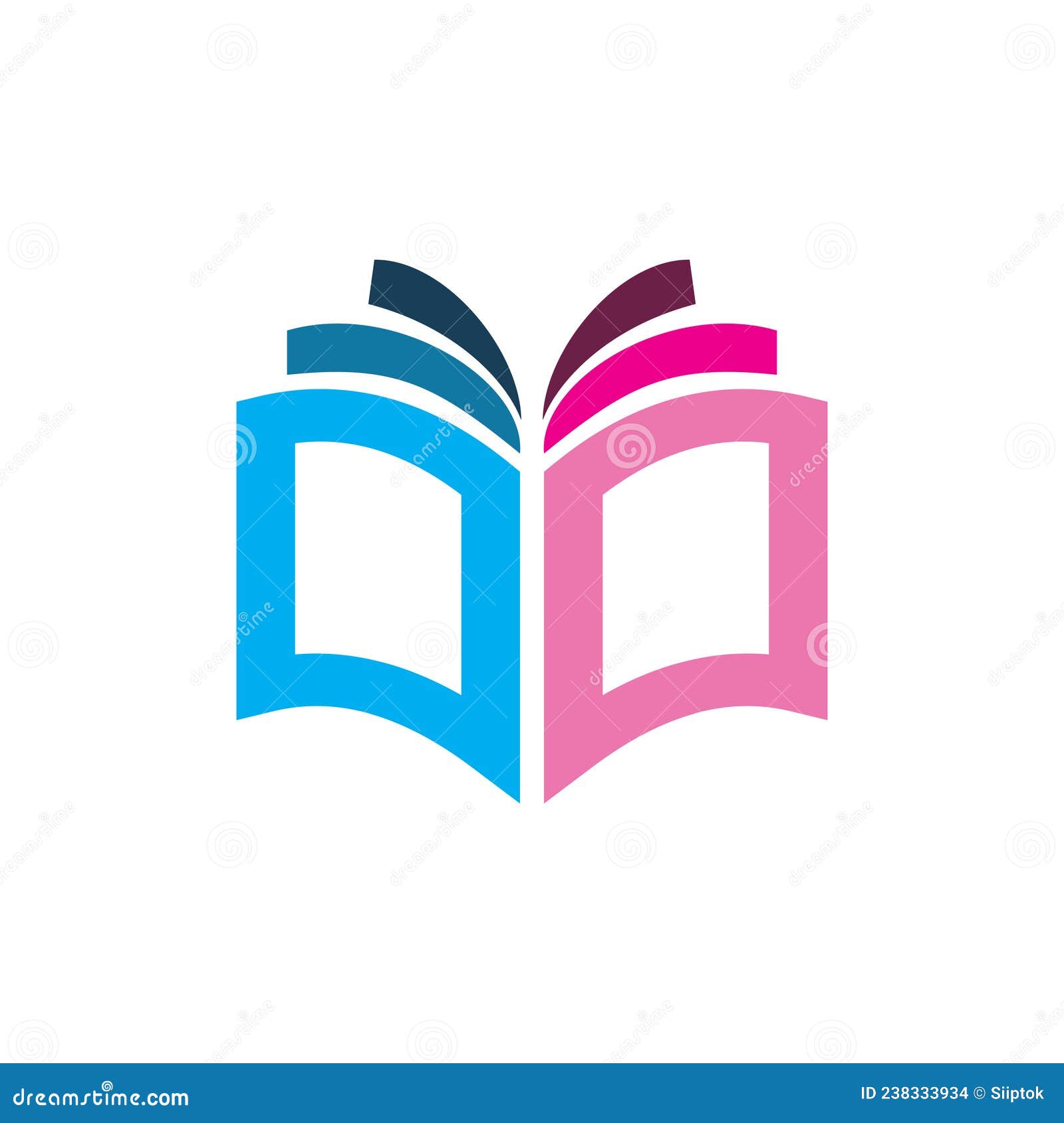Full Color Book Pages Logo Design Stock Vector - Illustration of logo ...