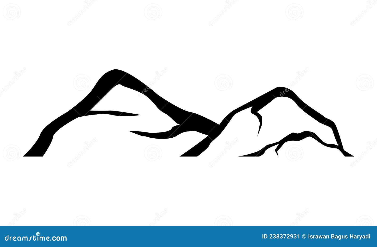 Simple Mountain Illustration of Design 7 Stock Vector - Illustration of ...