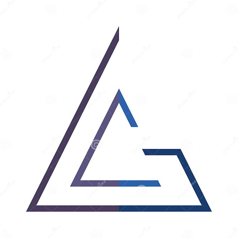 Letter GC or CG Triangle Logo Vector Stock Vector - Illustration of ...