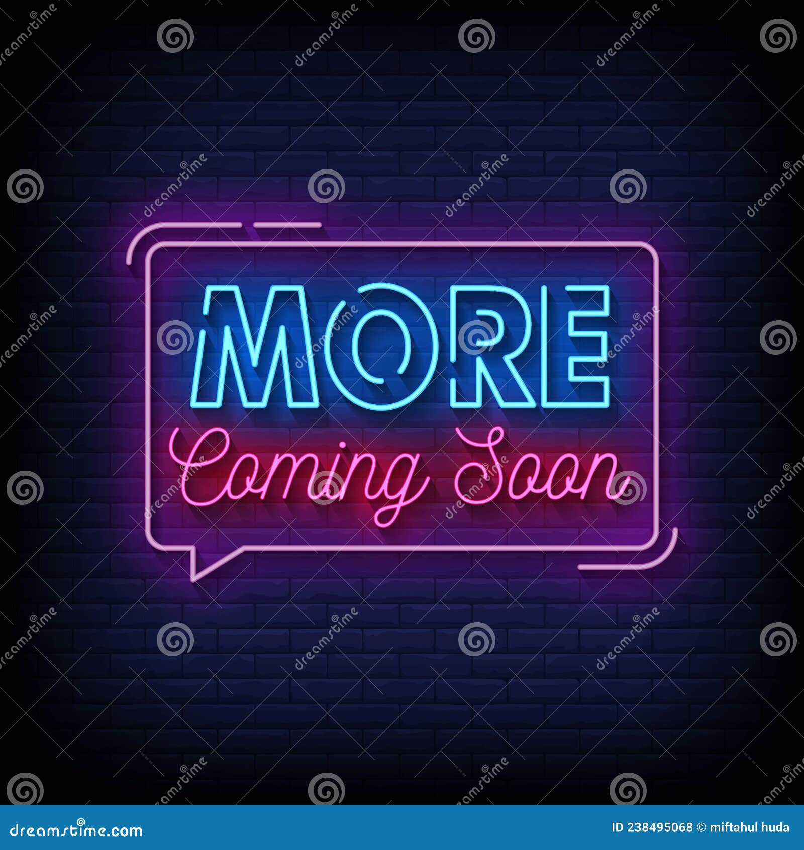 More Coming Soon Neon Signs Style Text Vector Stock Vector ...