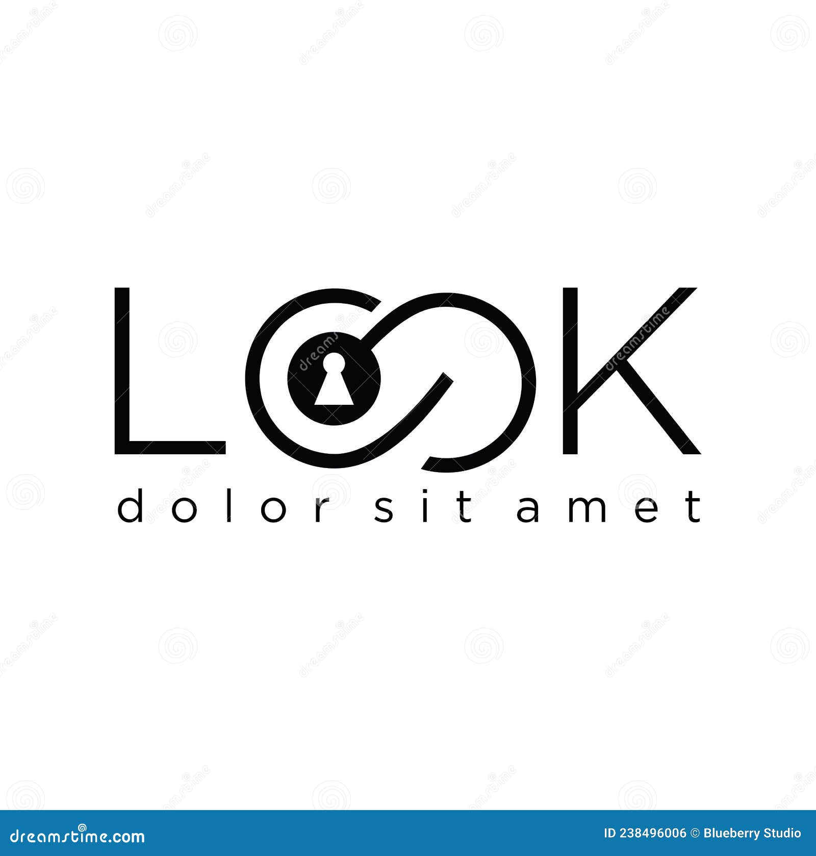 Letter Lock Logo Design Vector Stock Vector Illustration Of Alphabet ...