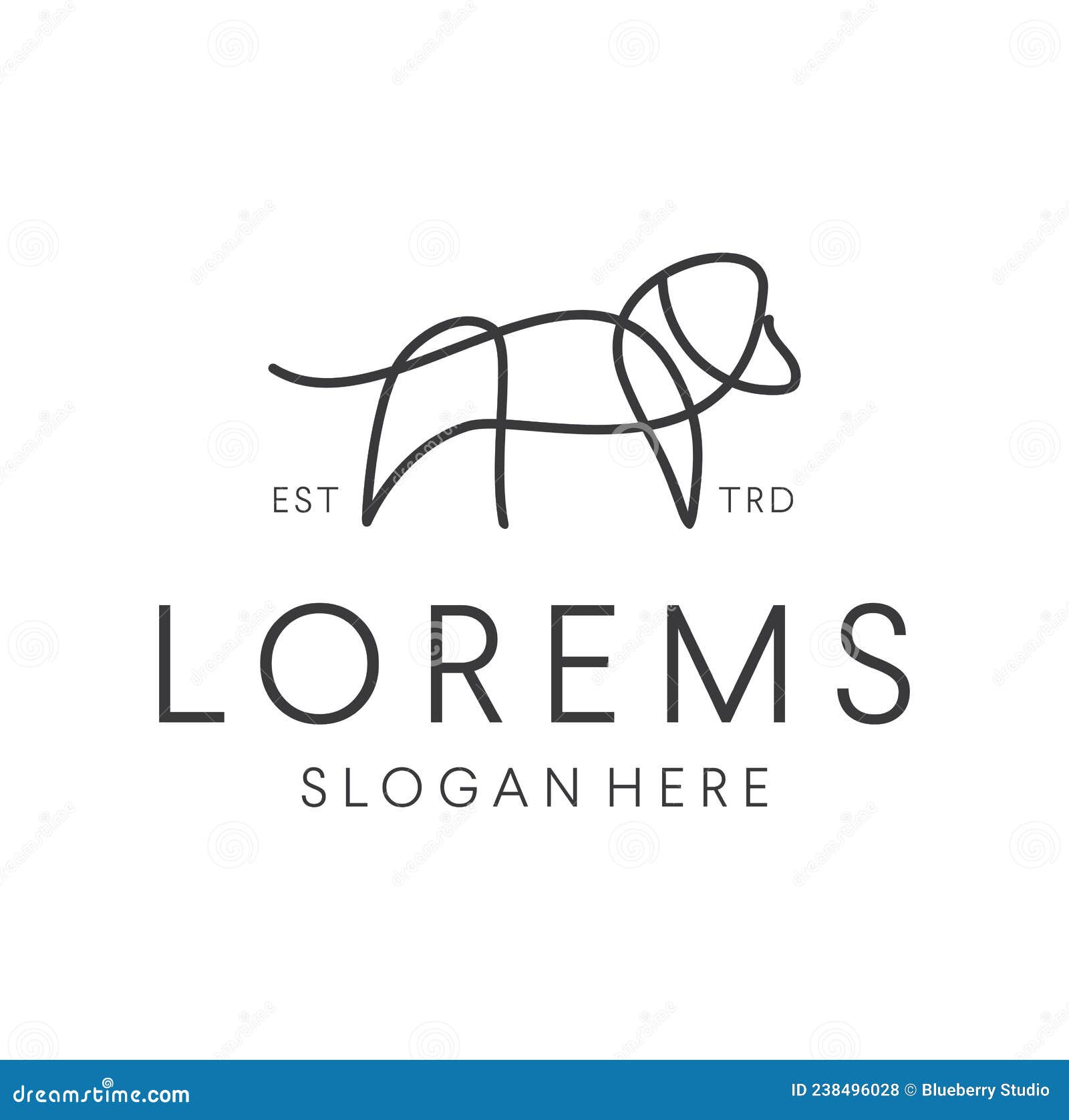 Monoline Animal Faces Cartoon Vector | CartoonDealer.com #109488965