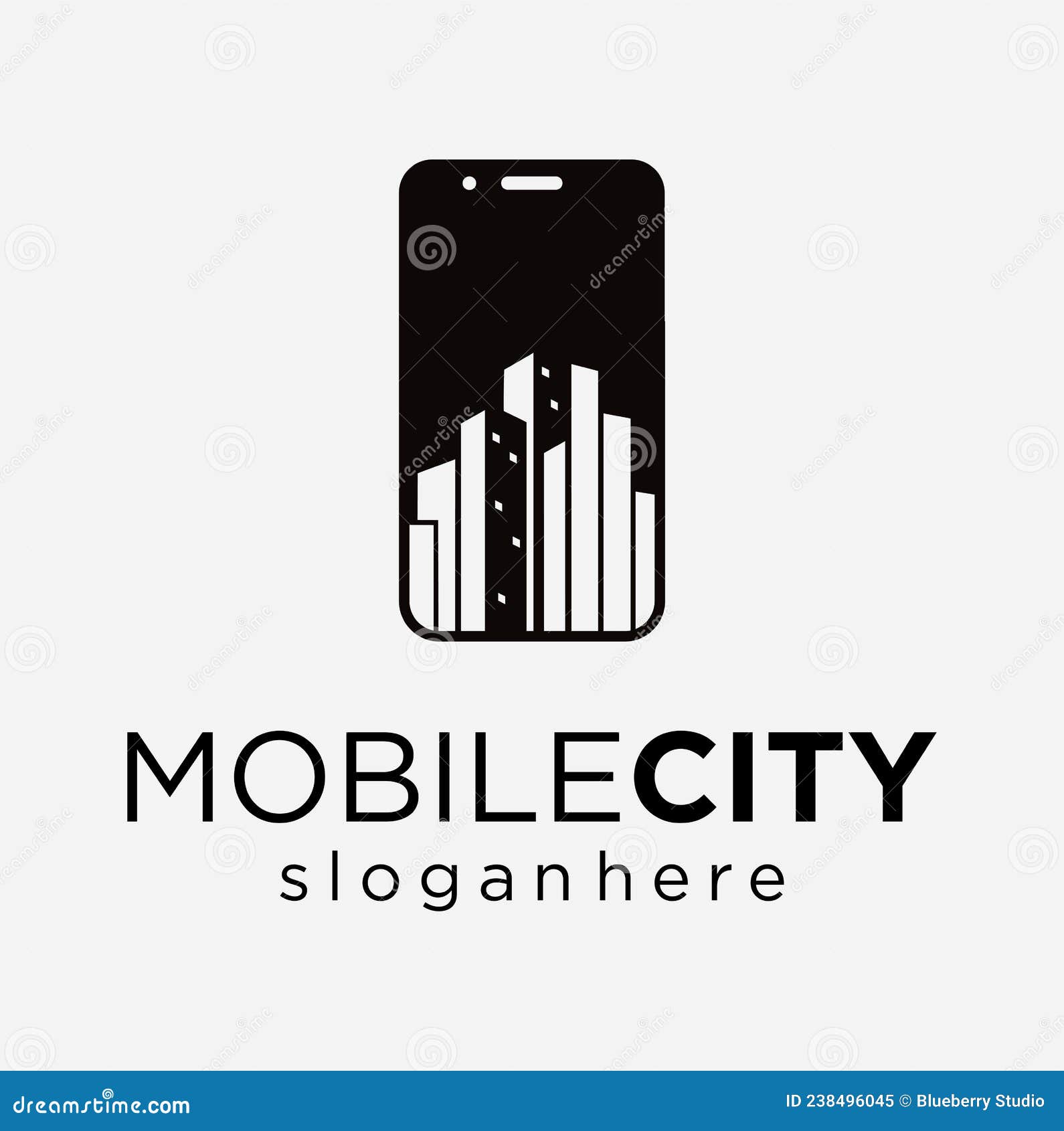 Smart City Mobile Phone Logo Icon Design Element Stock Vector. Mobile ...