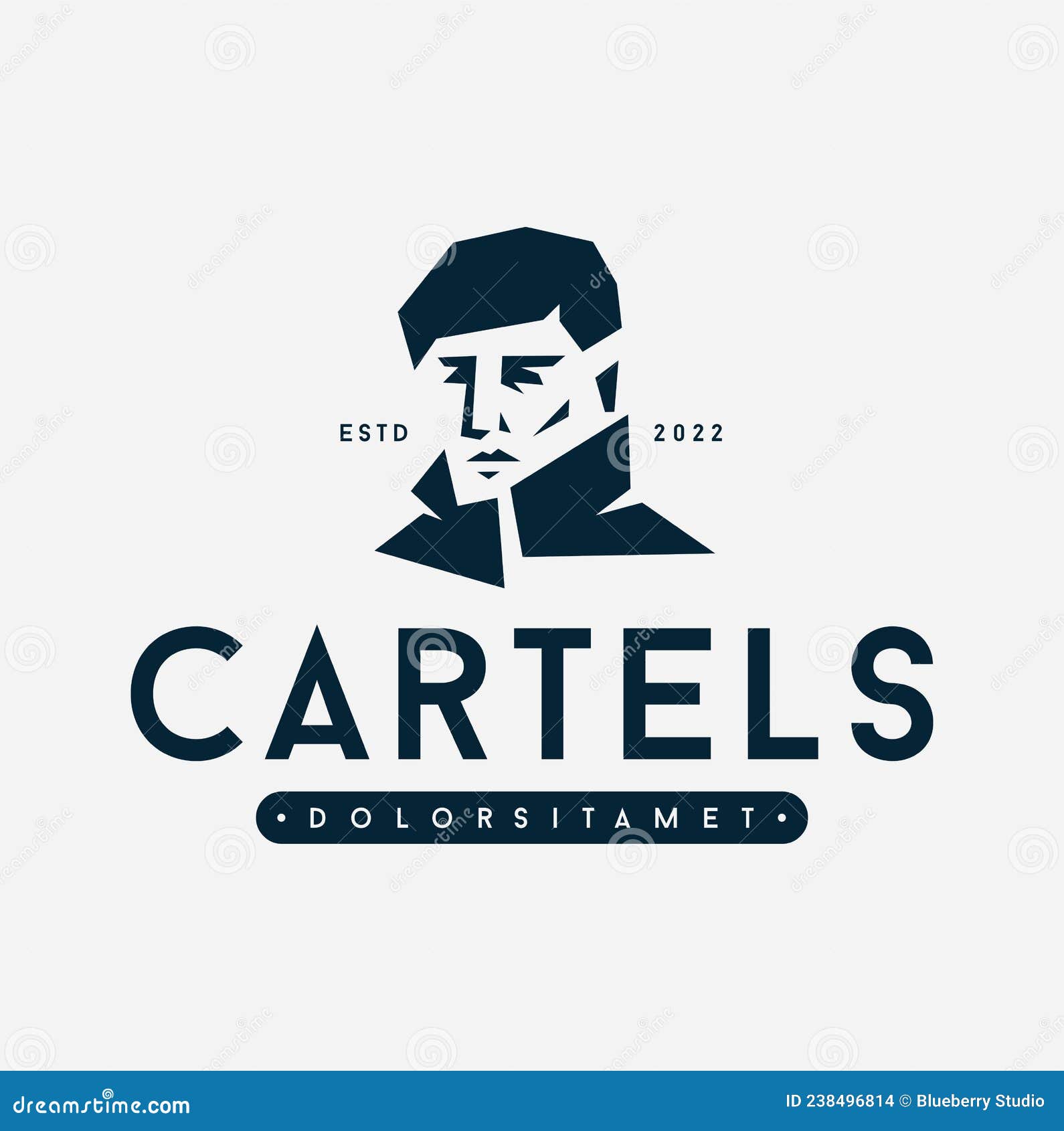 Cartel Logo Design Vector Silhouette Black. Gangster Mafia Mascot Logo ...