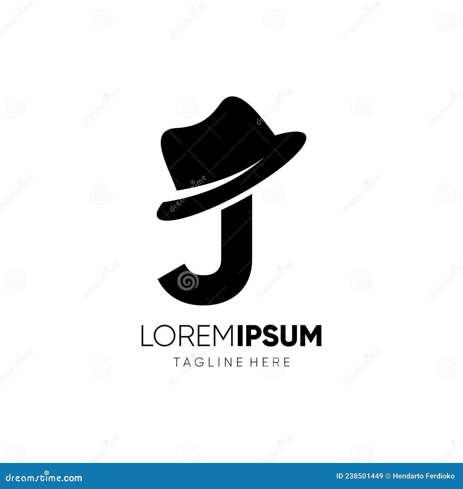 Letter J Gentlemen Hat Logo Design Vector Icon Graphic Stock Vector ...