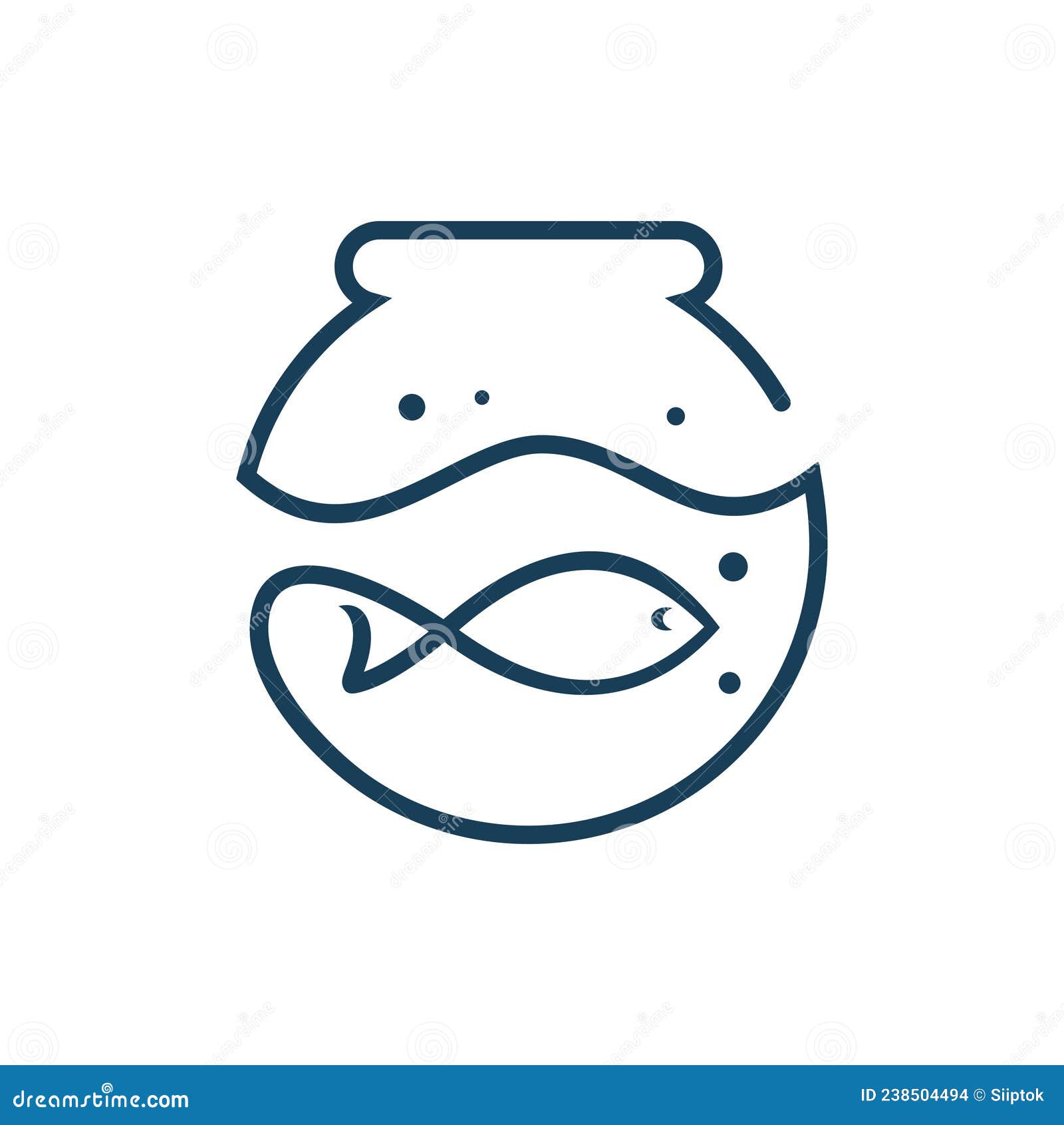 Aquarium Fish Bubble Logo Design Vector Illustration | CartoonDealer ...
