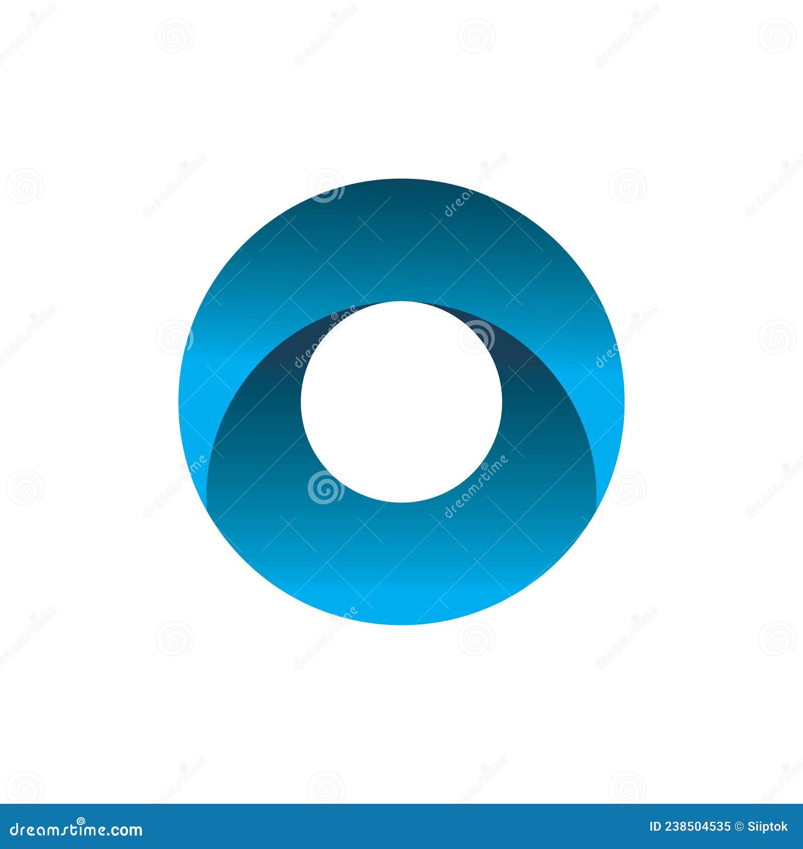 Blue Color Circle O Letter Logo Design Stock Vector - Illustration of ...