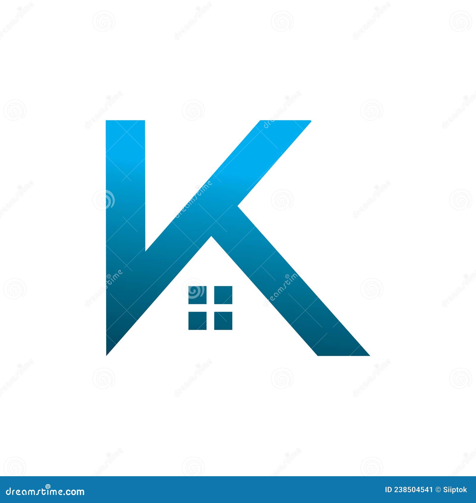 Initial K Letter Housing Building Logo Design Stock Vector ...