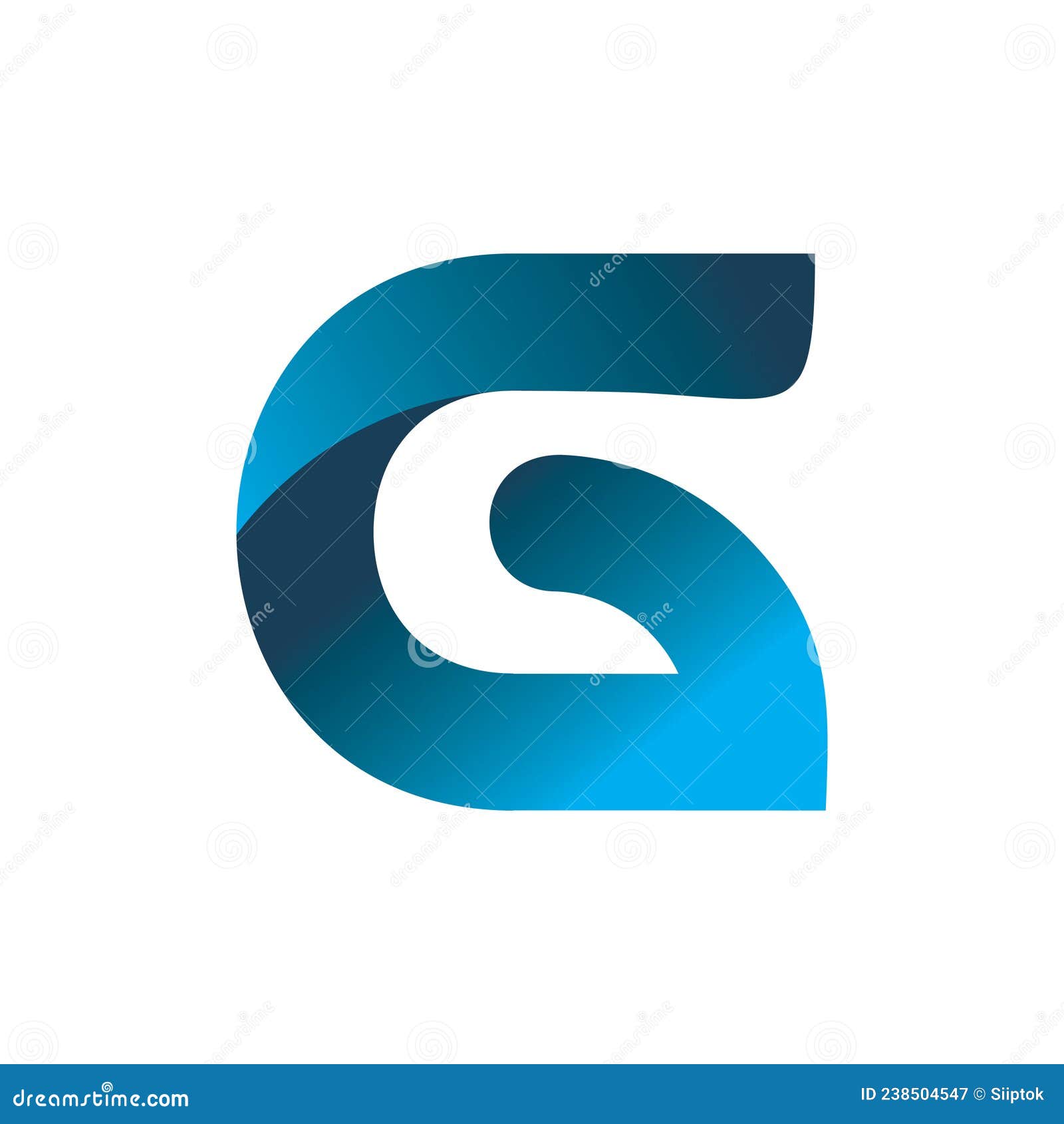 Blue Color Initial G Letter Logo Design Stock Vector - Illustration of ...