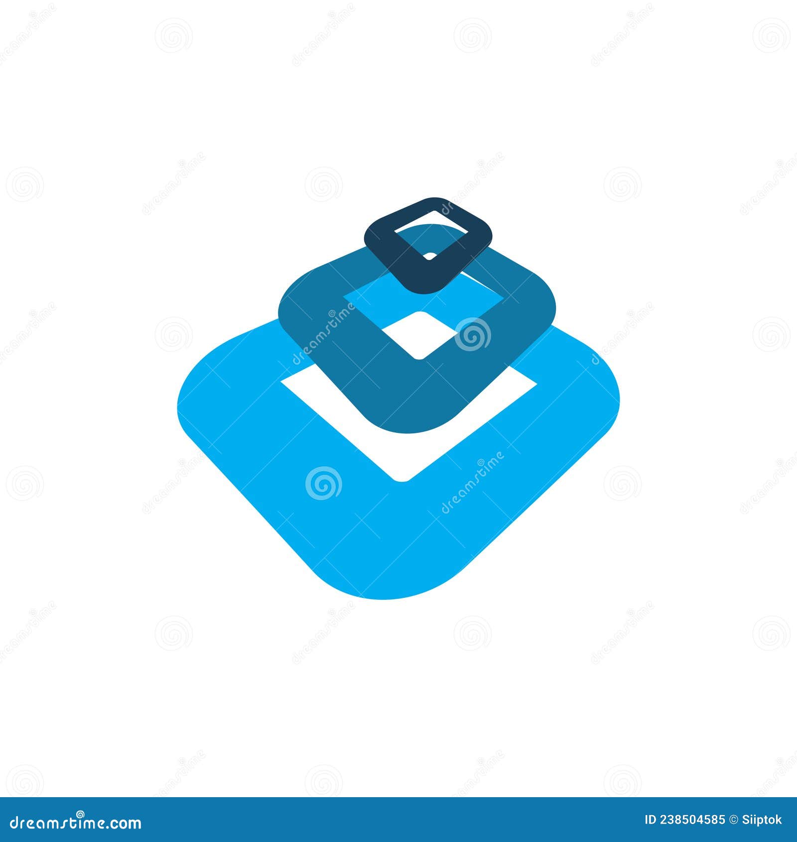 Blue Square Stock Logo Design Stock Vector - Illustration of icon ...