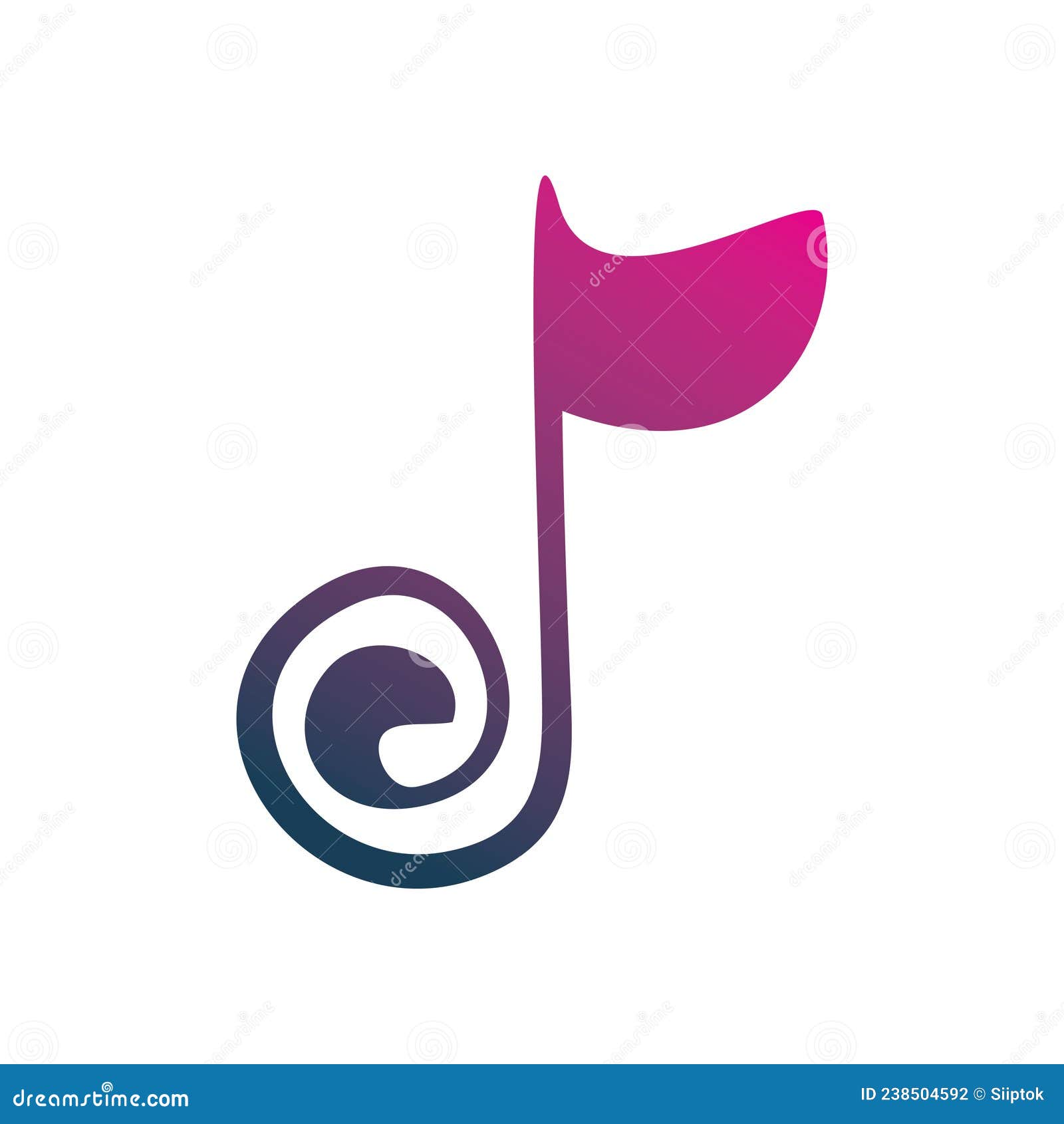 Full Color Music Note Logo Design Stock Vector - Illustration of full ...