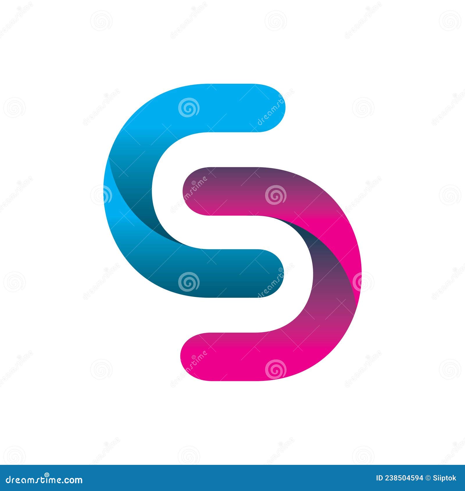 Initial S Letter Balance Color Shape Logo Design Stock Vector ...