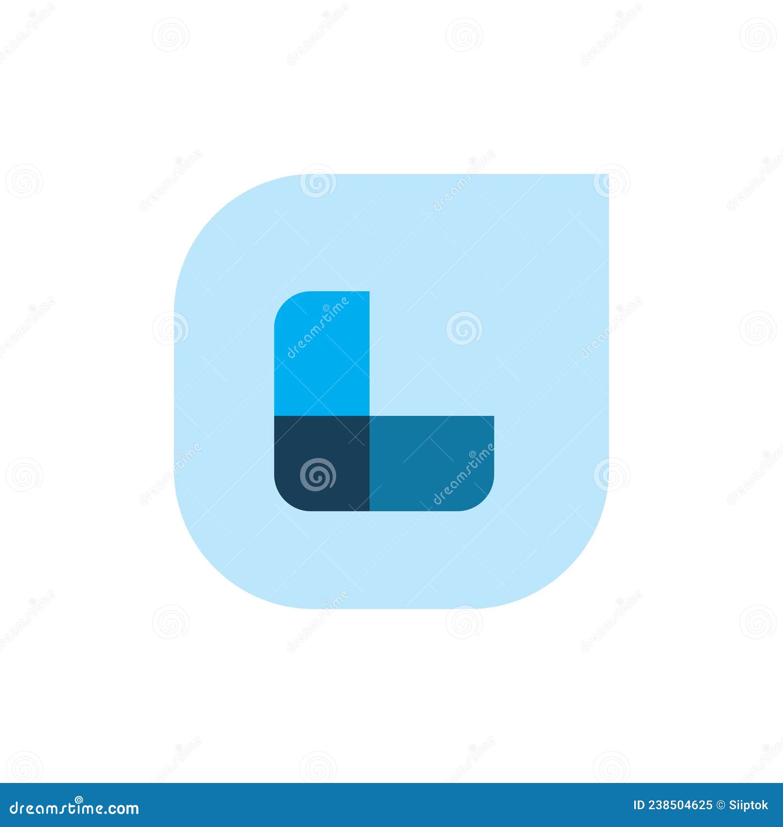 Rounded Initial L Letter Logo Design Stock Vector - Illustration of ...