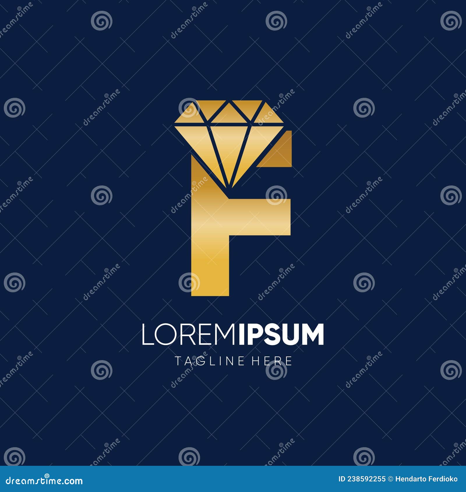 Letter F Diamond Logo Design Vector Icon Graphic Stock Vector ...