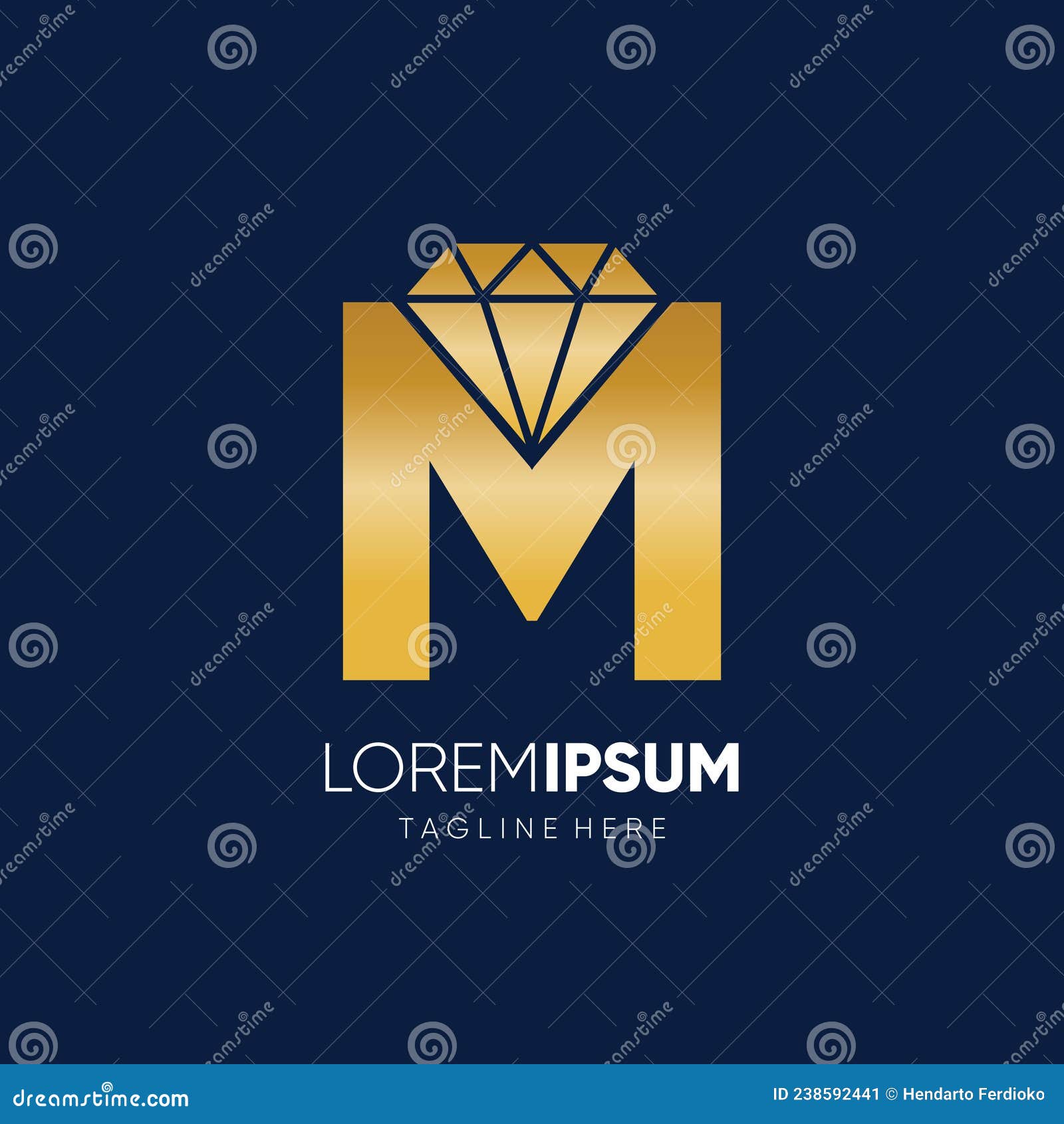 Letter M Diamond Logo Design Vector Icon Graphic Stock Vector ...