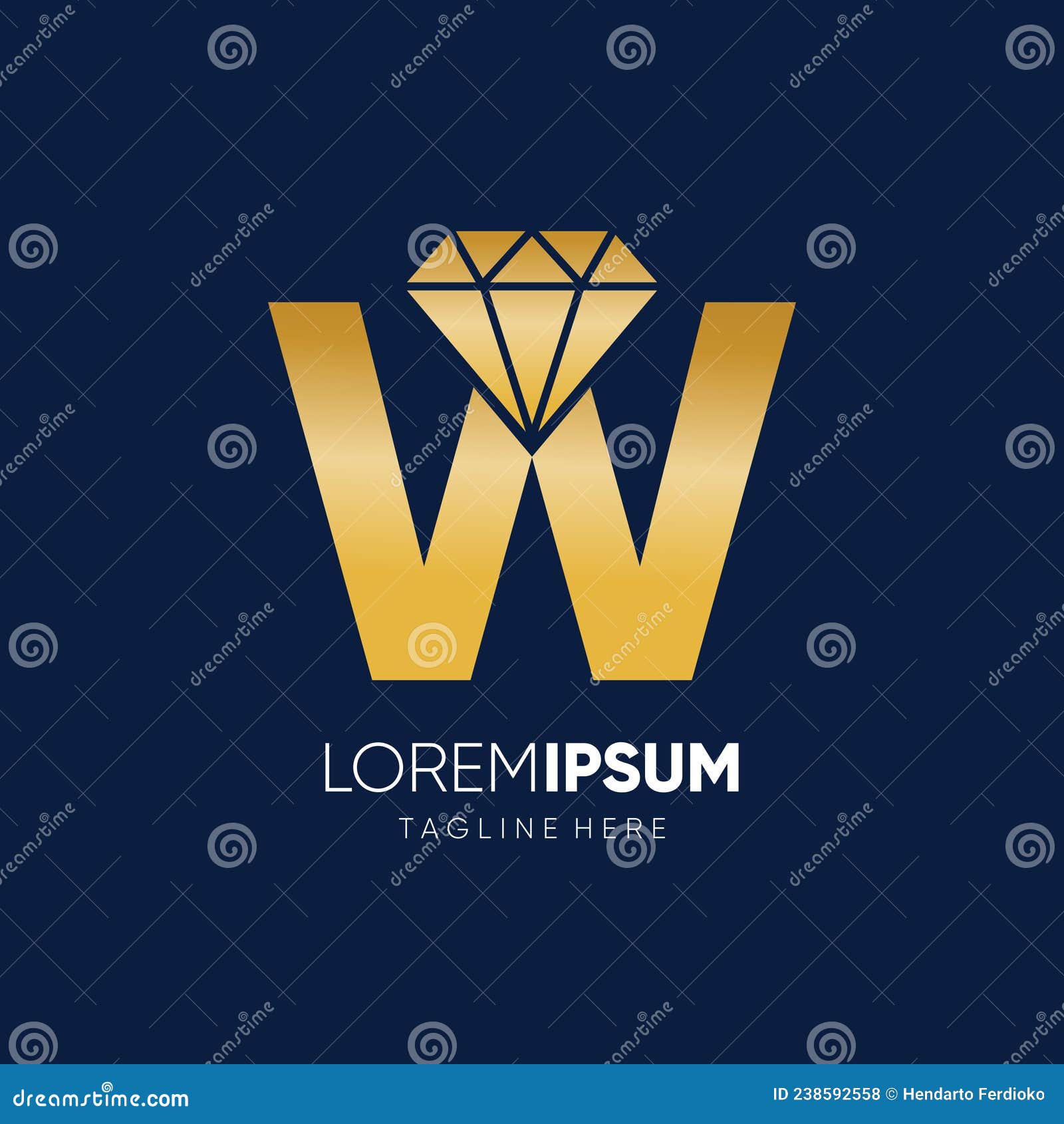 Letter W Diamond Logo Design Vector Icon Graphic Stock Vector ...