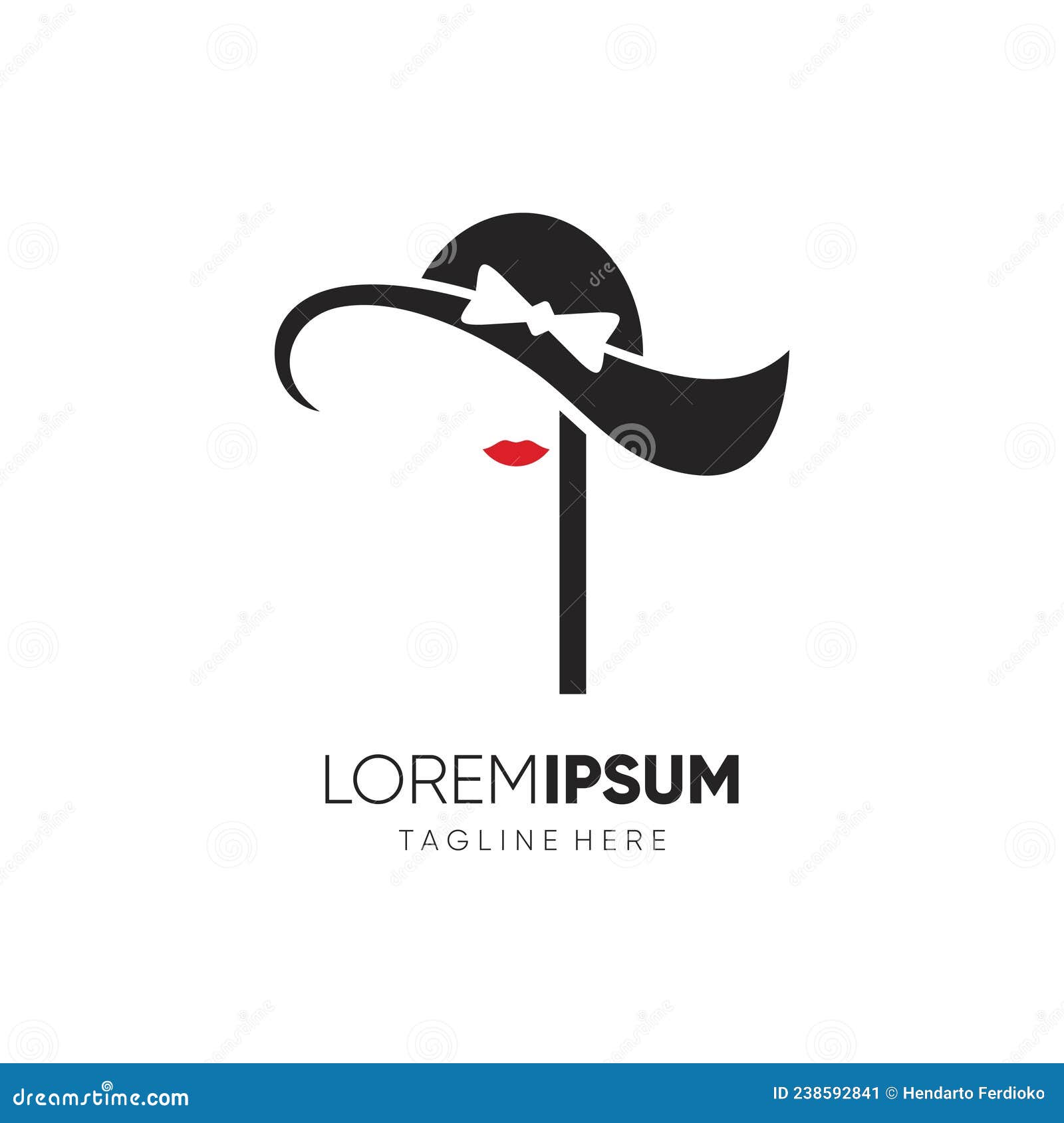 Letter I Beauty Woman Hat Logo Design Vector Icon Graphic Stock Vector ...