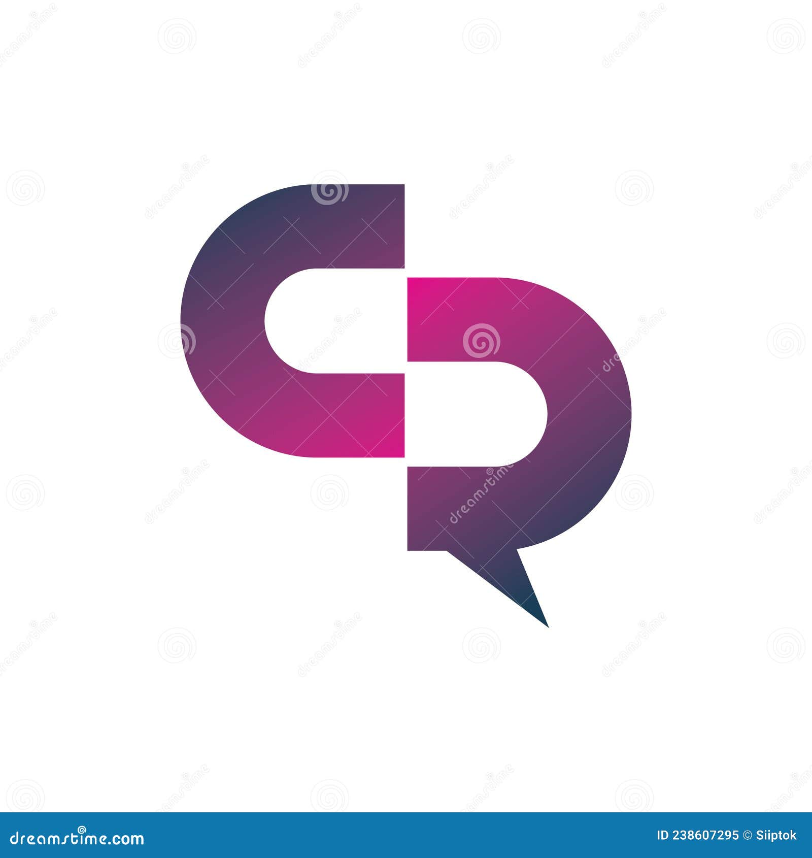 C R Initial Letter Logo Design Stock Vector - Illustration of brand ...