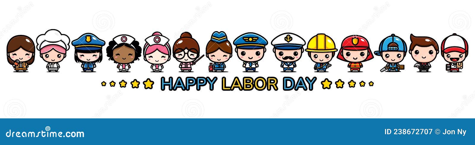 Character Design Celebrating Labor Day Stock Vector - Illustration of ...