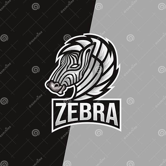 Zebra Esport Logo Mascot Design Stock Vector - Illustration of head ...