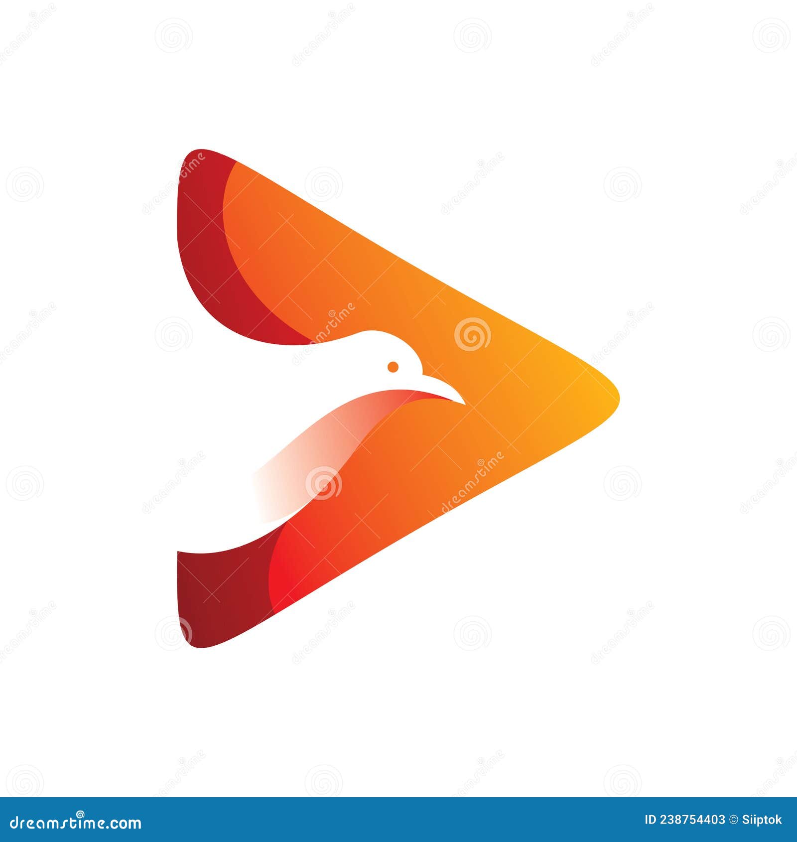 Triangle Play Bird Logo Design Stock Vector - Illustration of corporate ...