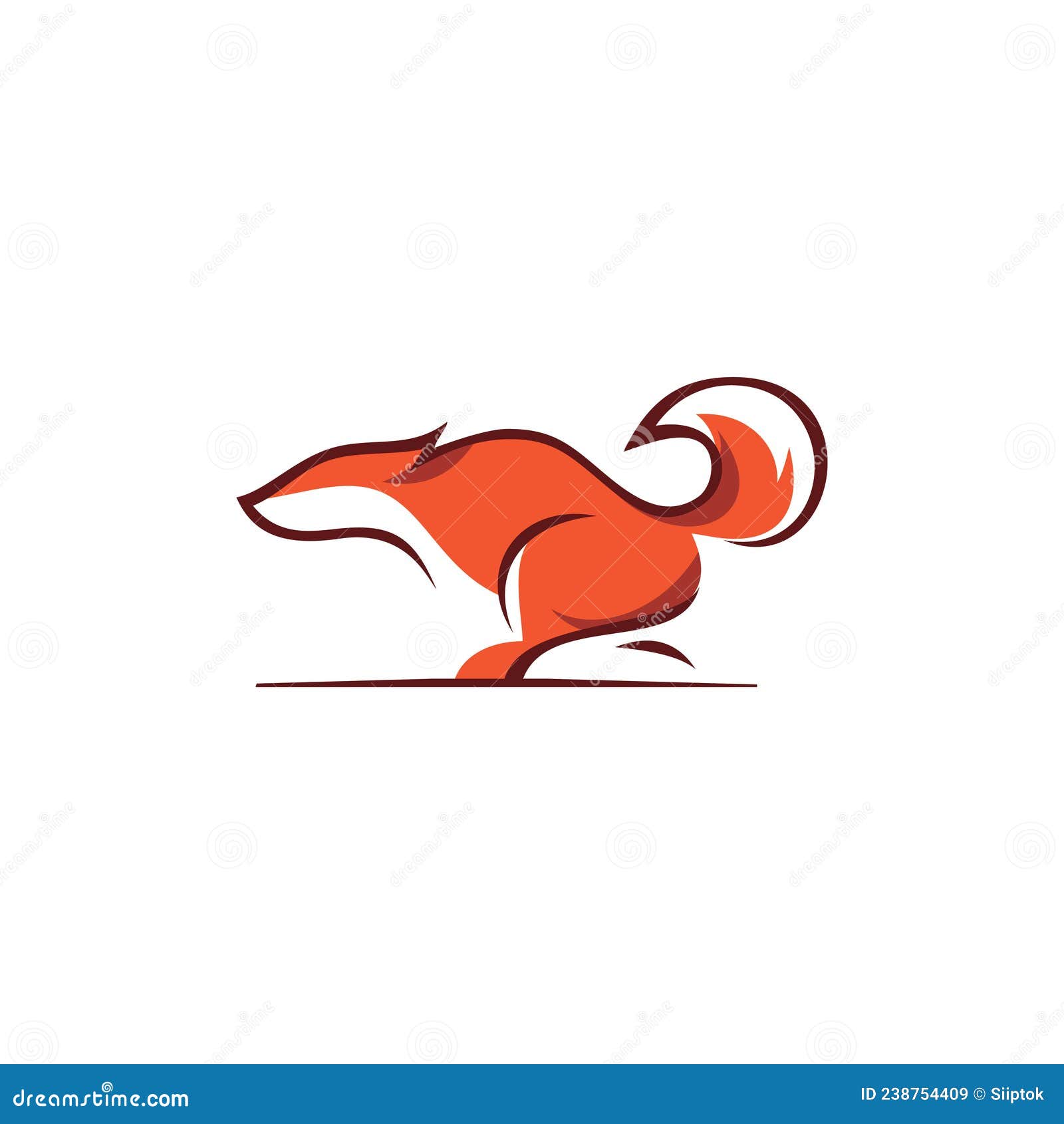 Red Running Fox Logo Design Stock Vector - Illustration of graphic ...