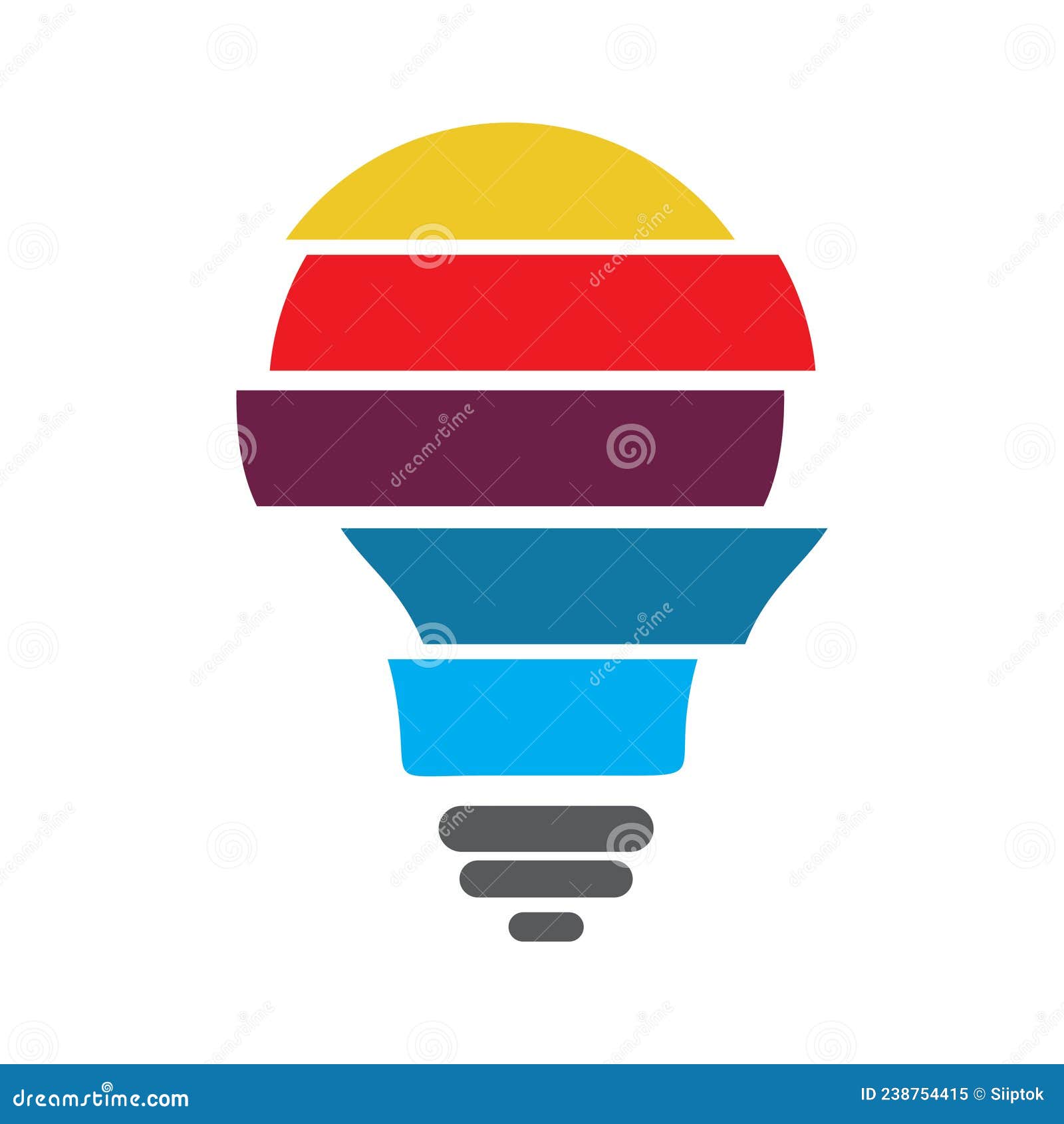 Creative Full Color Light Bulb Idea Logo Design Stock Vector ...