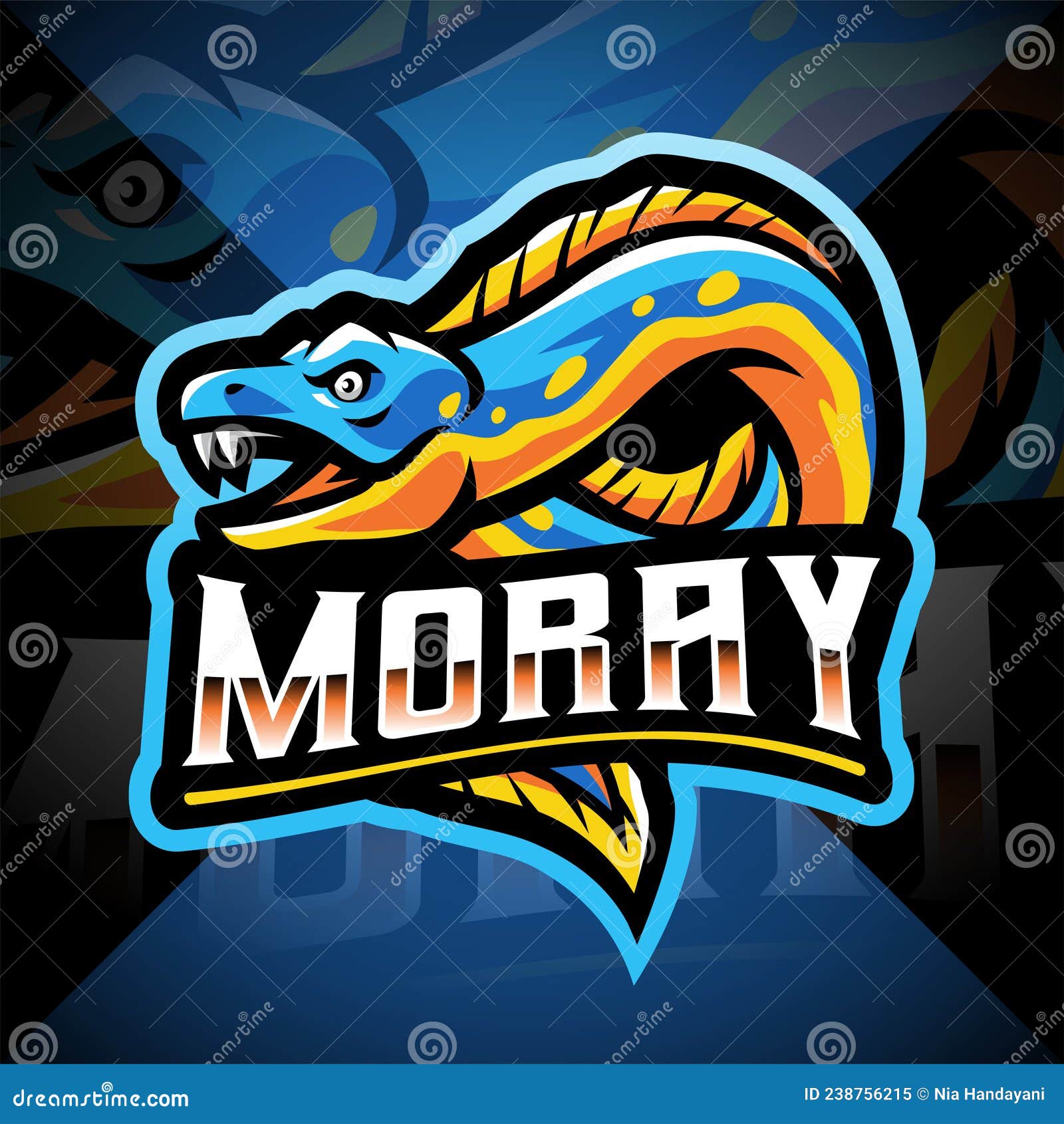 Moray Logo Vector Outline Silhouette Art Icon | CartoonDealer.com ...