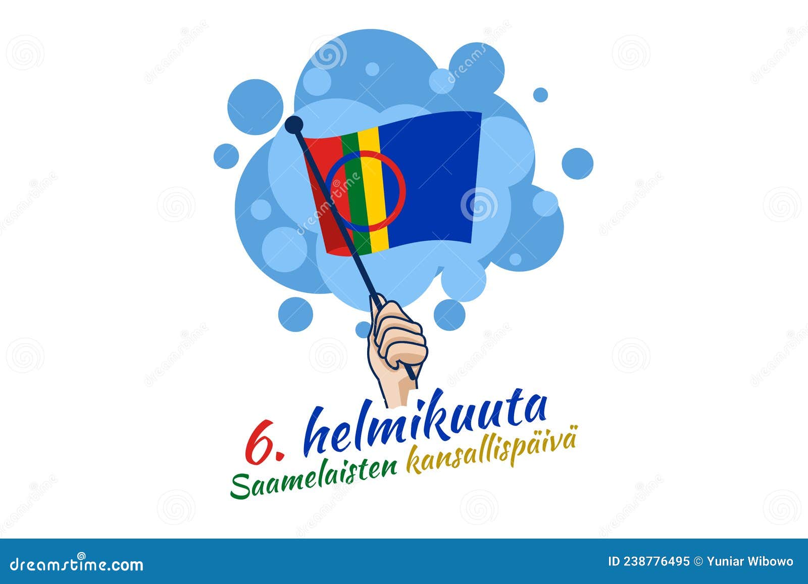Translation: February 6, National Day of Sami. Vector Illustration ...