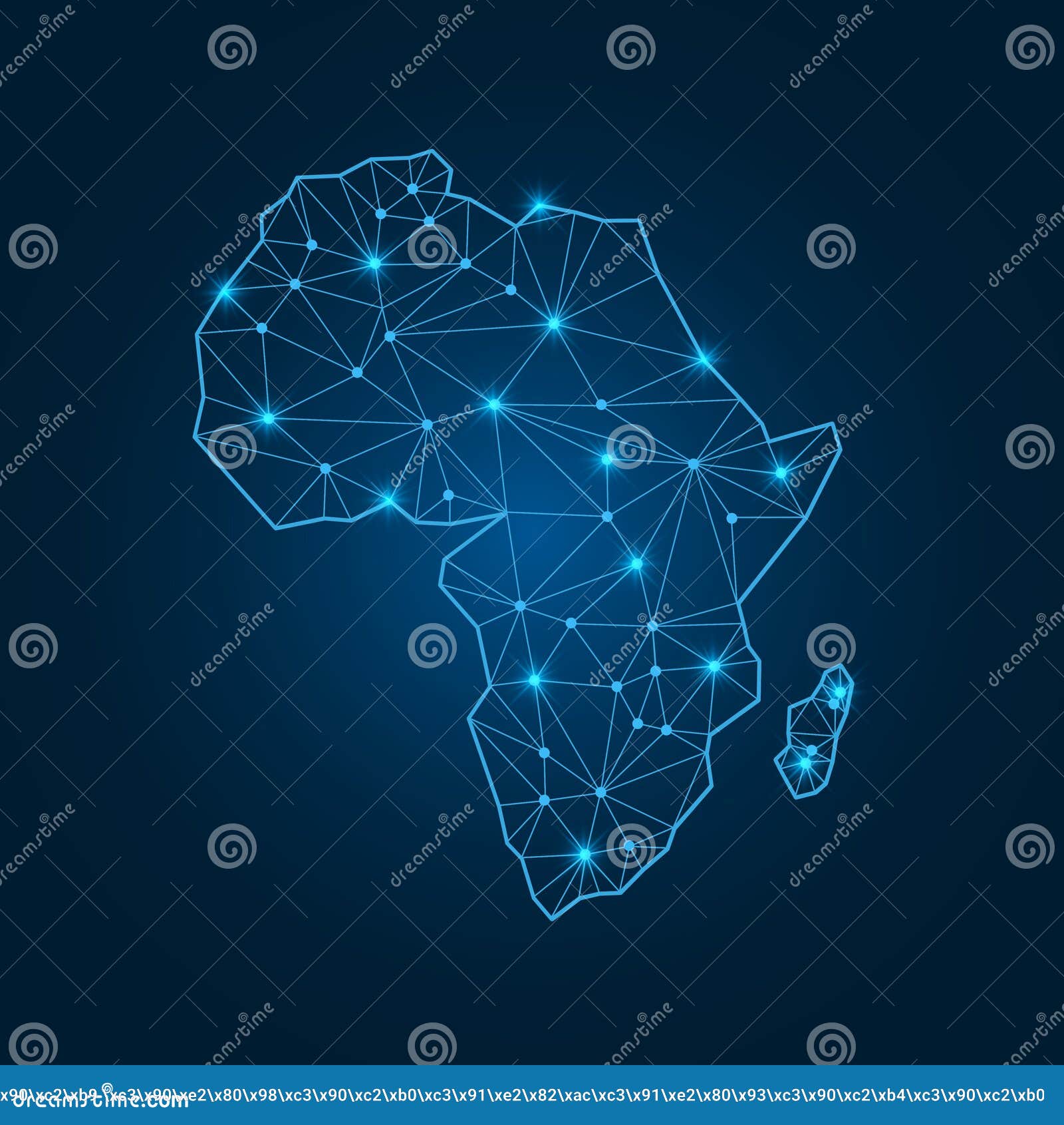 Africa Map With Shapes Of Regions. Cartoon Vector | CartoonDealer.com ...