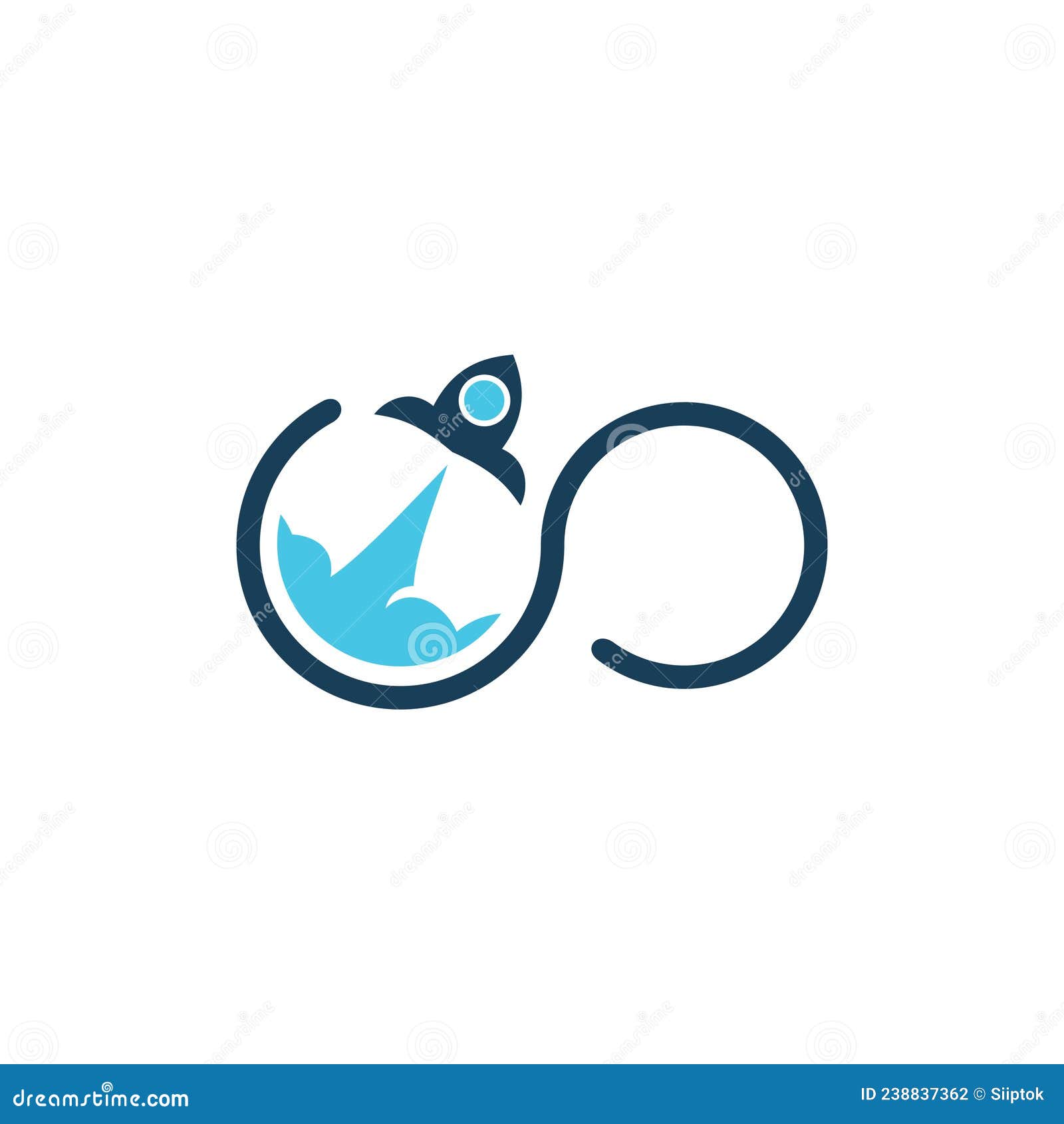 Infinity Rocket Color Line Logo Design Stock Vector - Illustration of ...