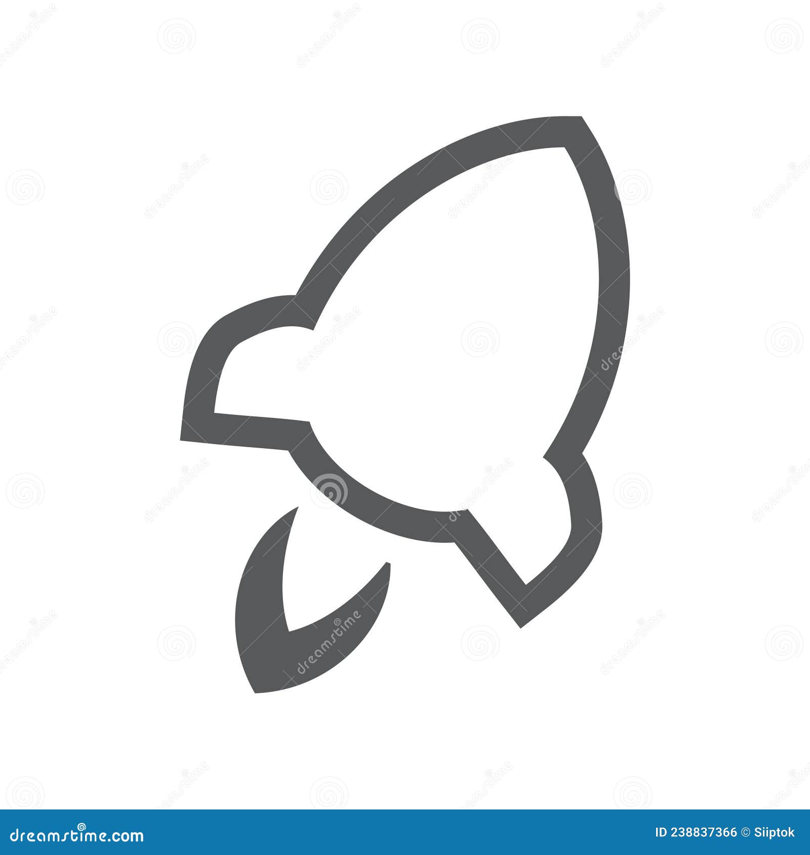 Modern Rocket Line Shape Logo Design Stock Vector - Illustration of ...