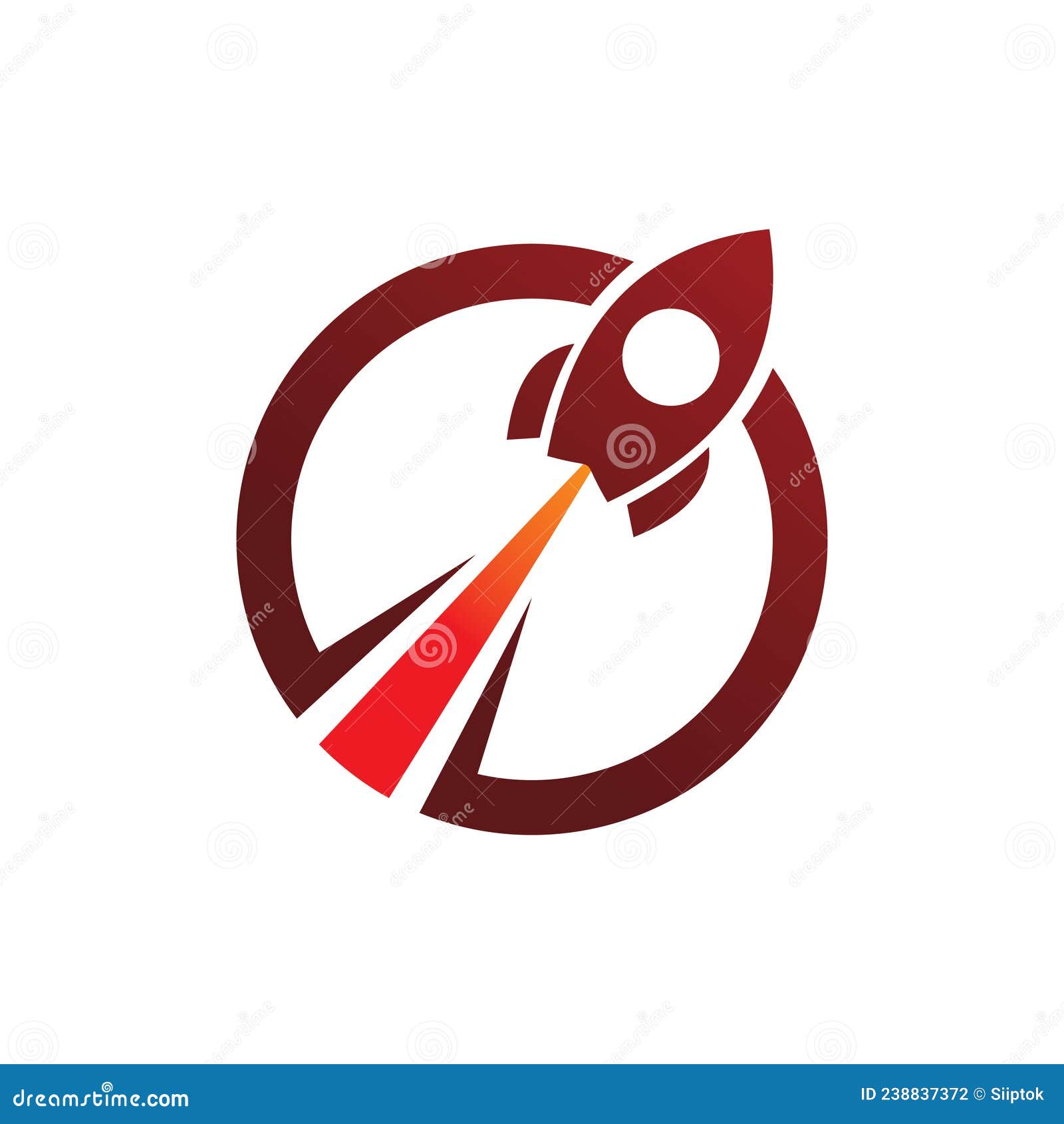 Red Circle Rocket Logo Design Stock Vector - Illustration of geometric ...