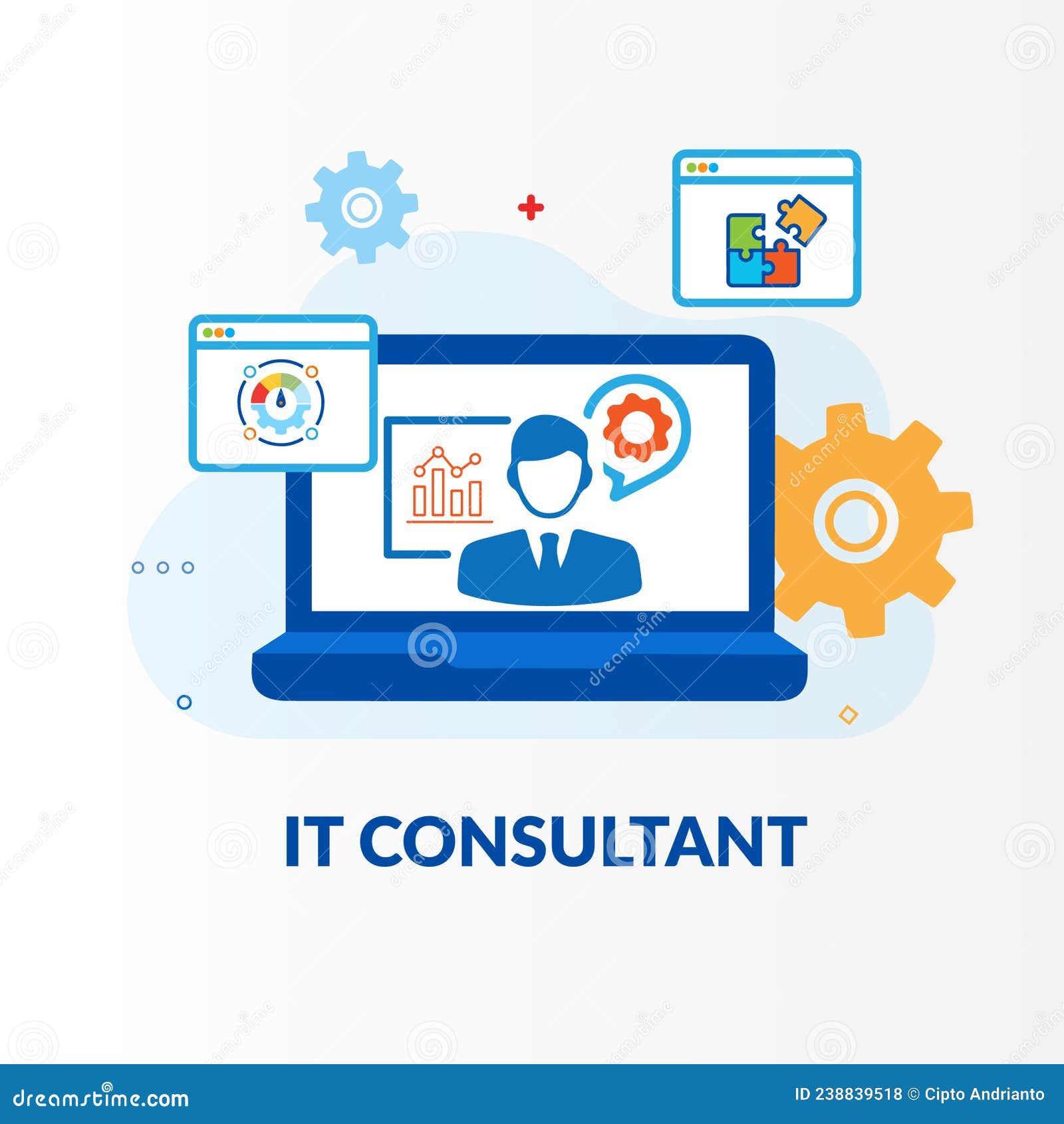 Flat Design it Consulting , Vector, Illustration, Eps.10 Stock Vector ...