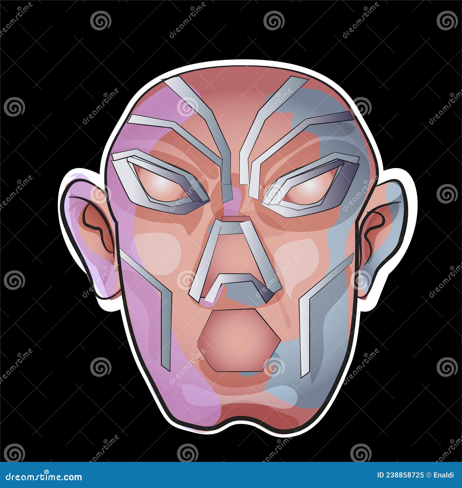 Theatrical or Carnival Human Mask Vector Illustration Stock Vector ...