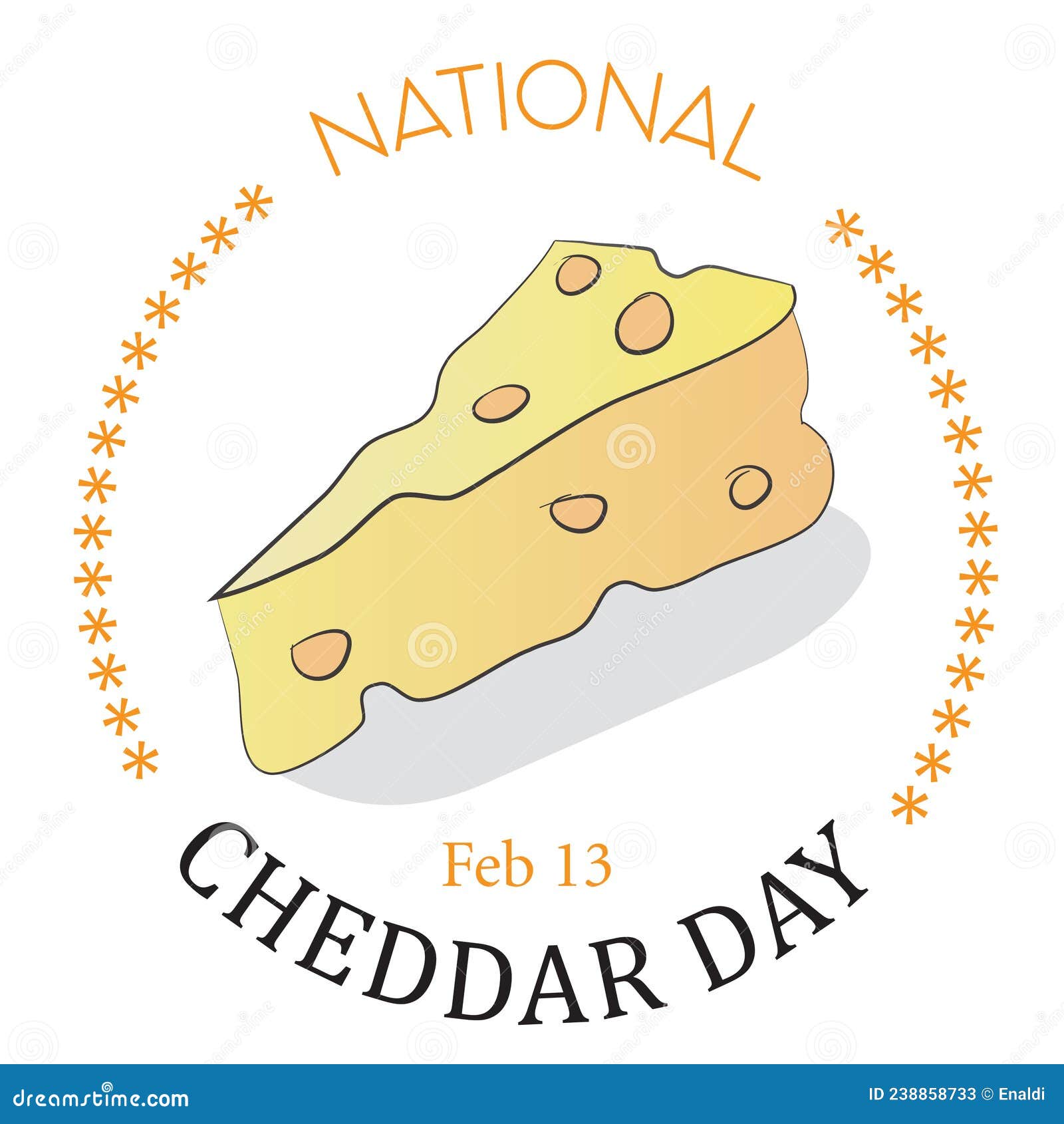 National Cheddar Day Sign and Badge Vector Illustration Stock ...