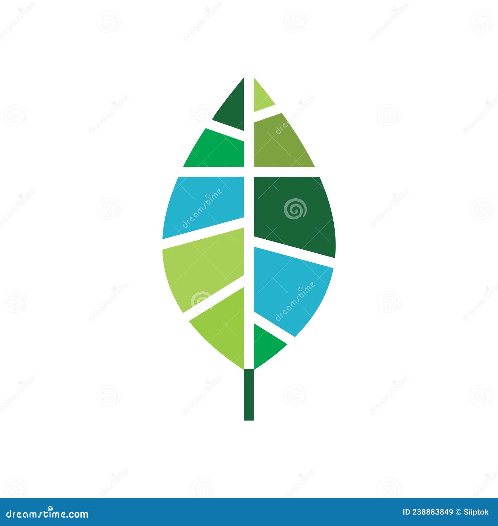 Unique Pattern Nature Leaf Logo Design Stock Vector - Illustration of ...