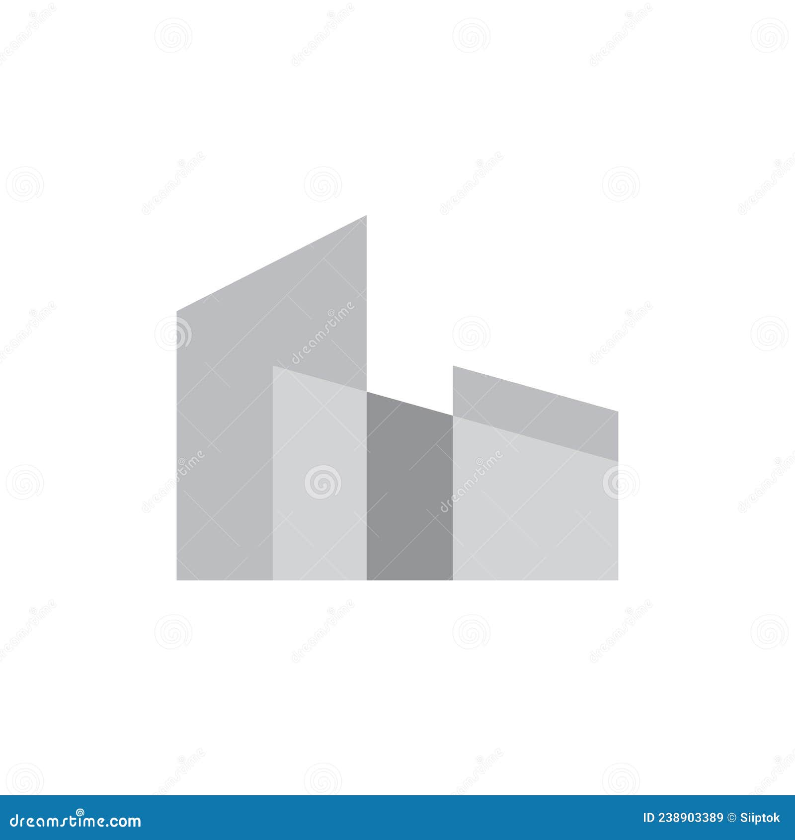 Modern Bulding Shape Logo Design Stock Vector - Illustration of ...