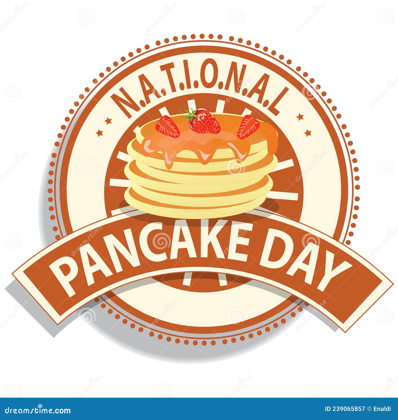 National Pancake Day Sign and Badge Vector Illustration Stock Vector ...