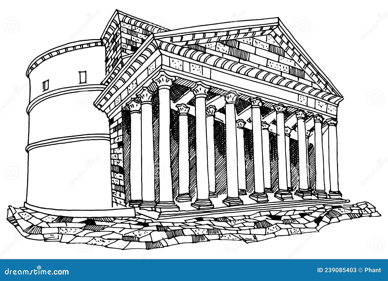 Pantheon Rome Drawing