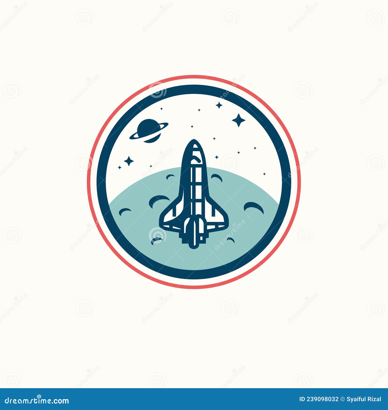 Lunar and Spacecraft Logo Concept Stock Vector - Illustration of ...