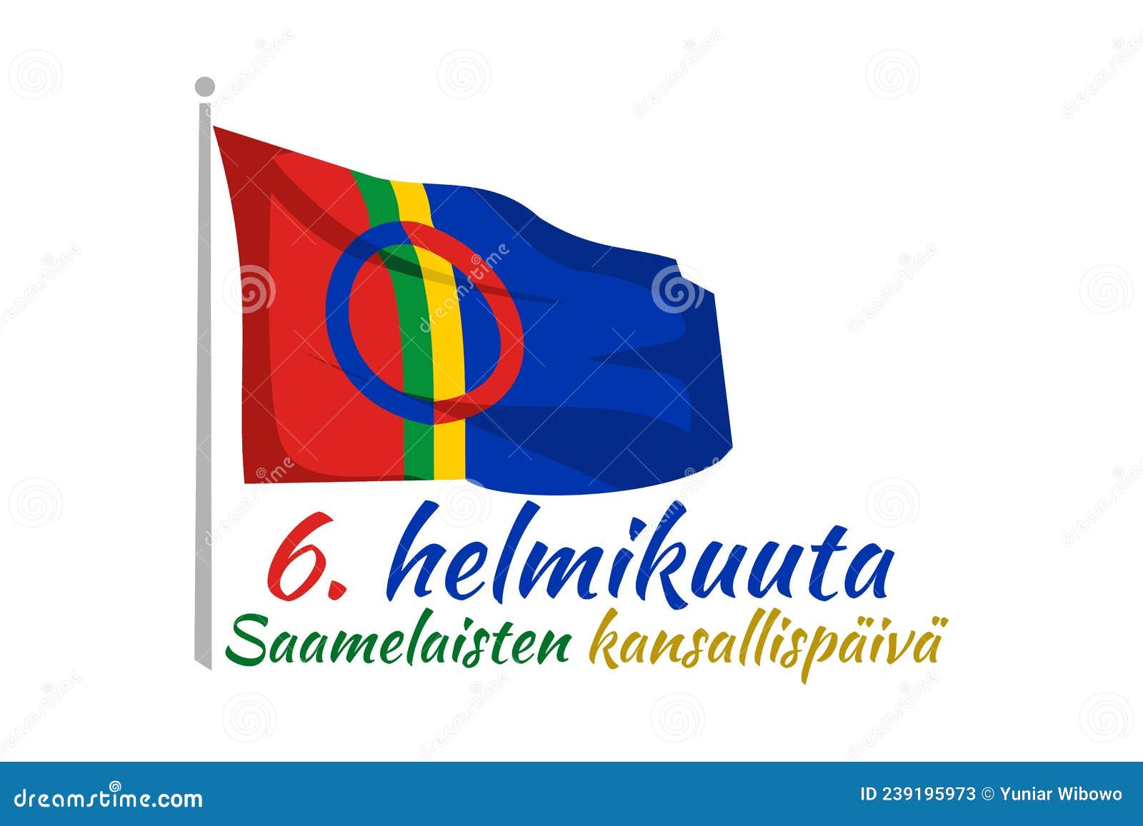 Translation: February 6, National Day of Sami. Vector Illustration ...