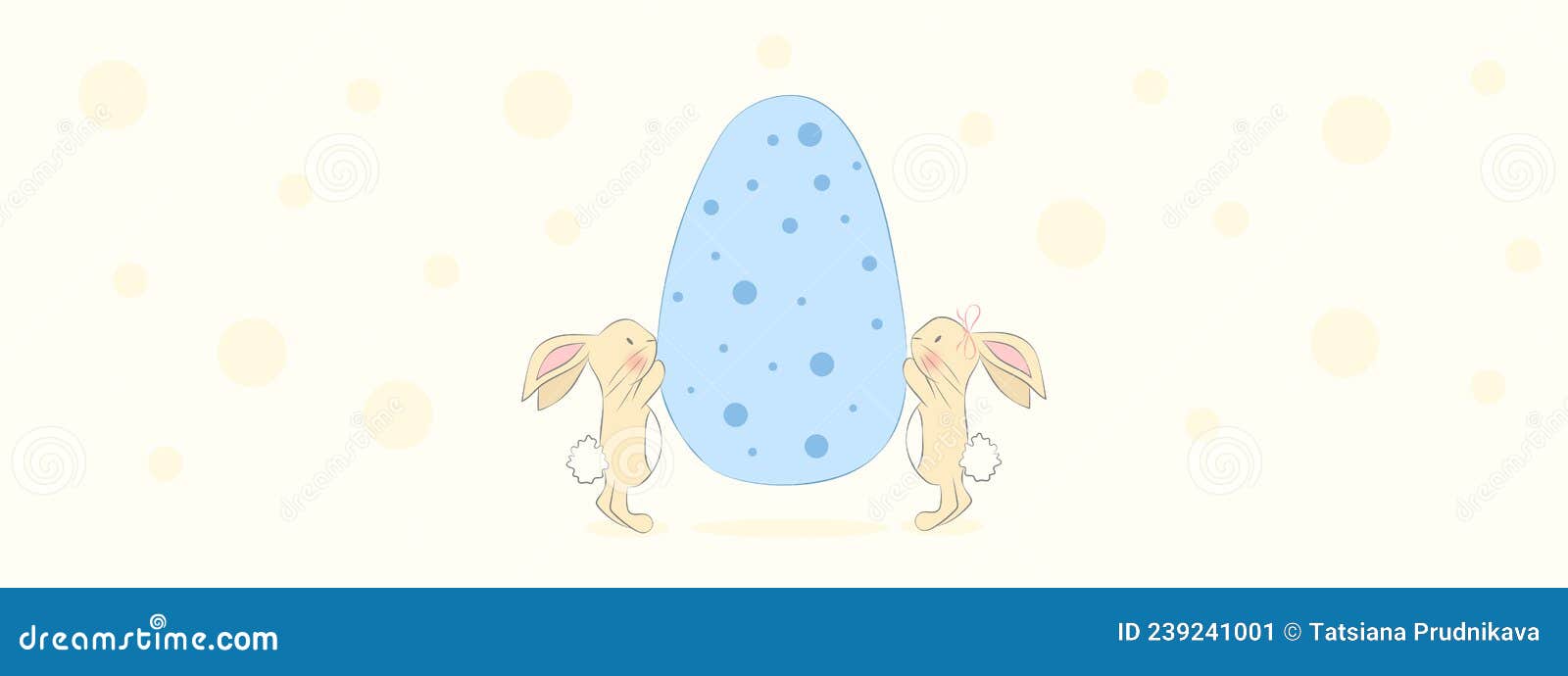 Easter Bunnies Template Easter Concept Stock Vector - Illustration of ...