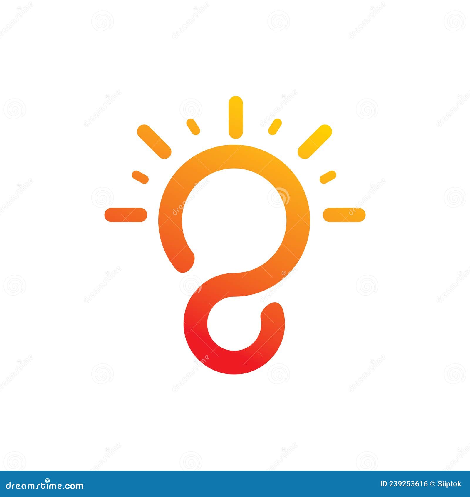 Infinity Light Bulb Idea Color Line Logo Design Stock Vector ...