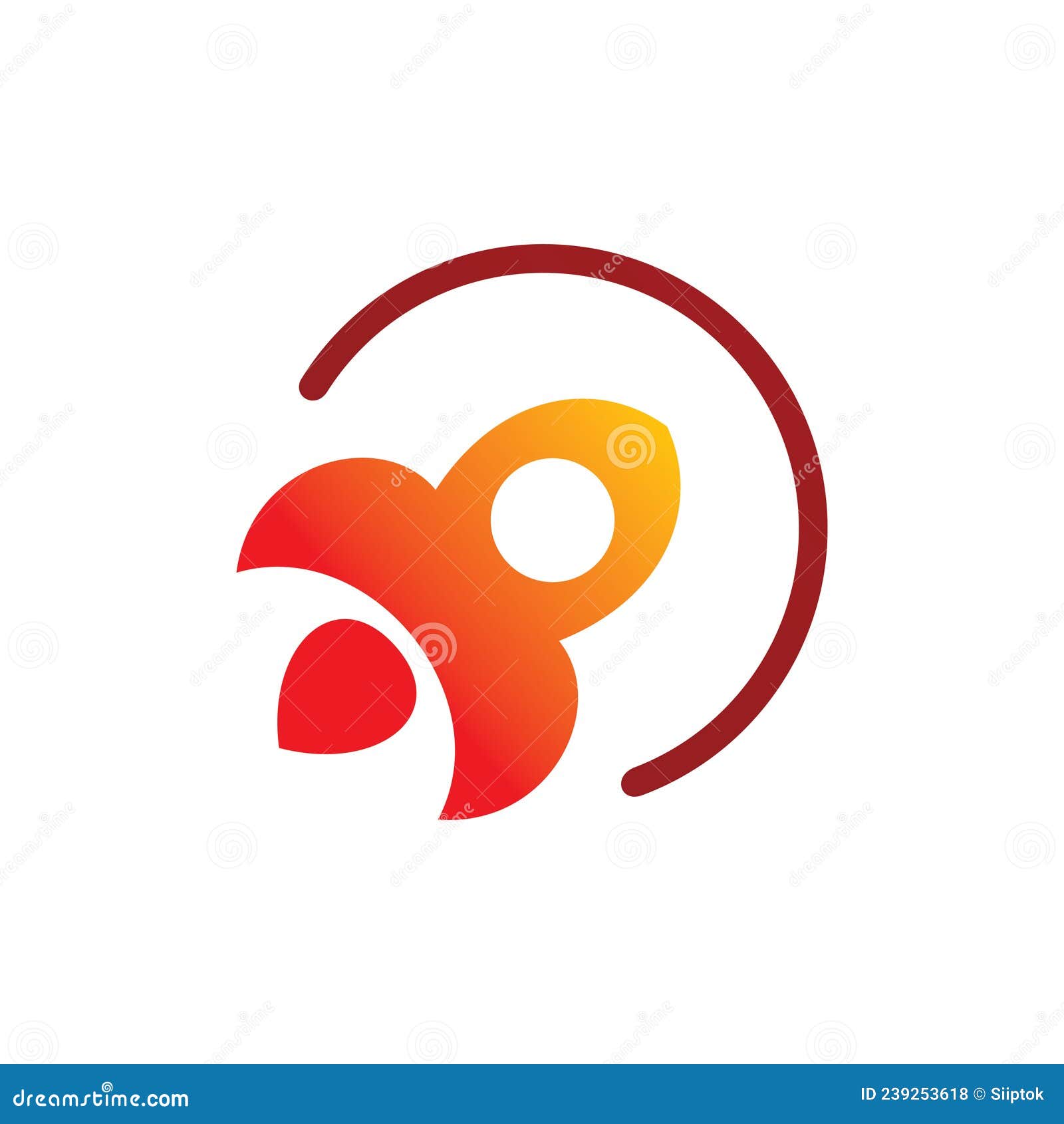 Circle Rocket Outer Space Logo Design Stock Vector - Illustration of ...