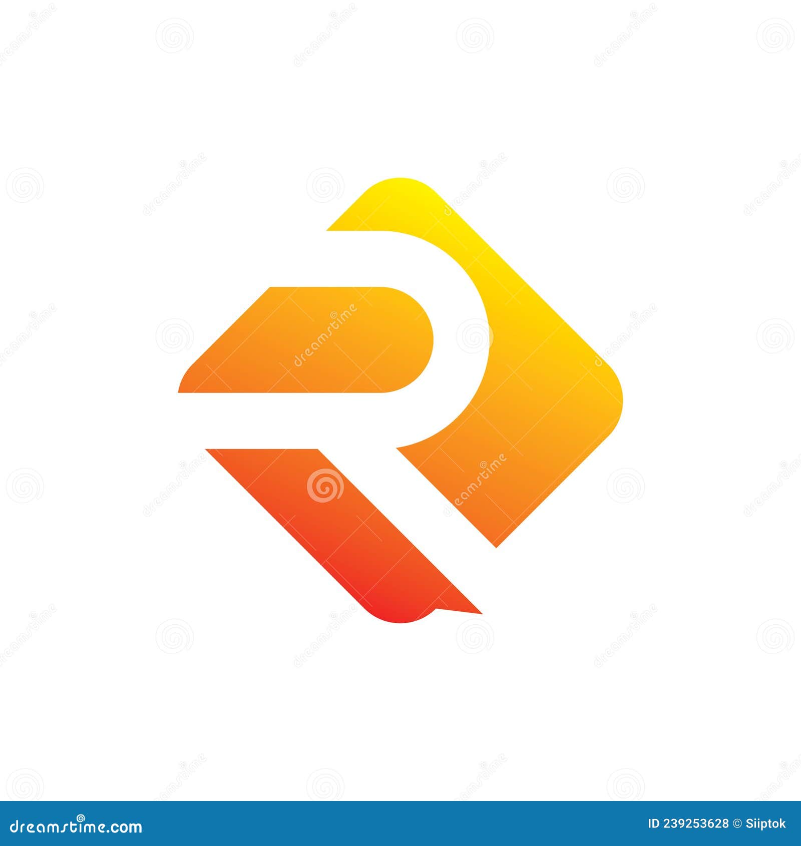 Initial R Letter Diamond Logo Design Stock Vector - Illustration of ...